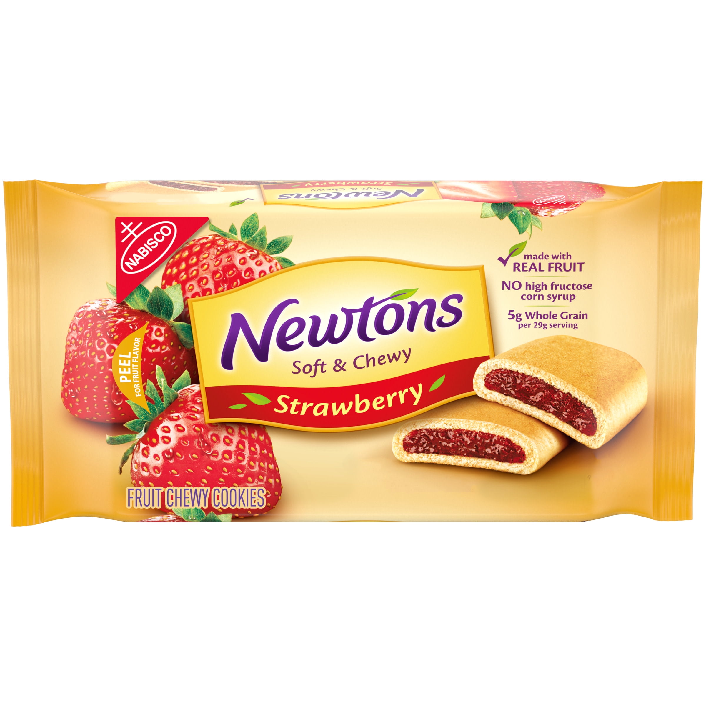 Newtons Soft & Fruit Chewy Strawberry Cookies, Family Snack Value Size ...