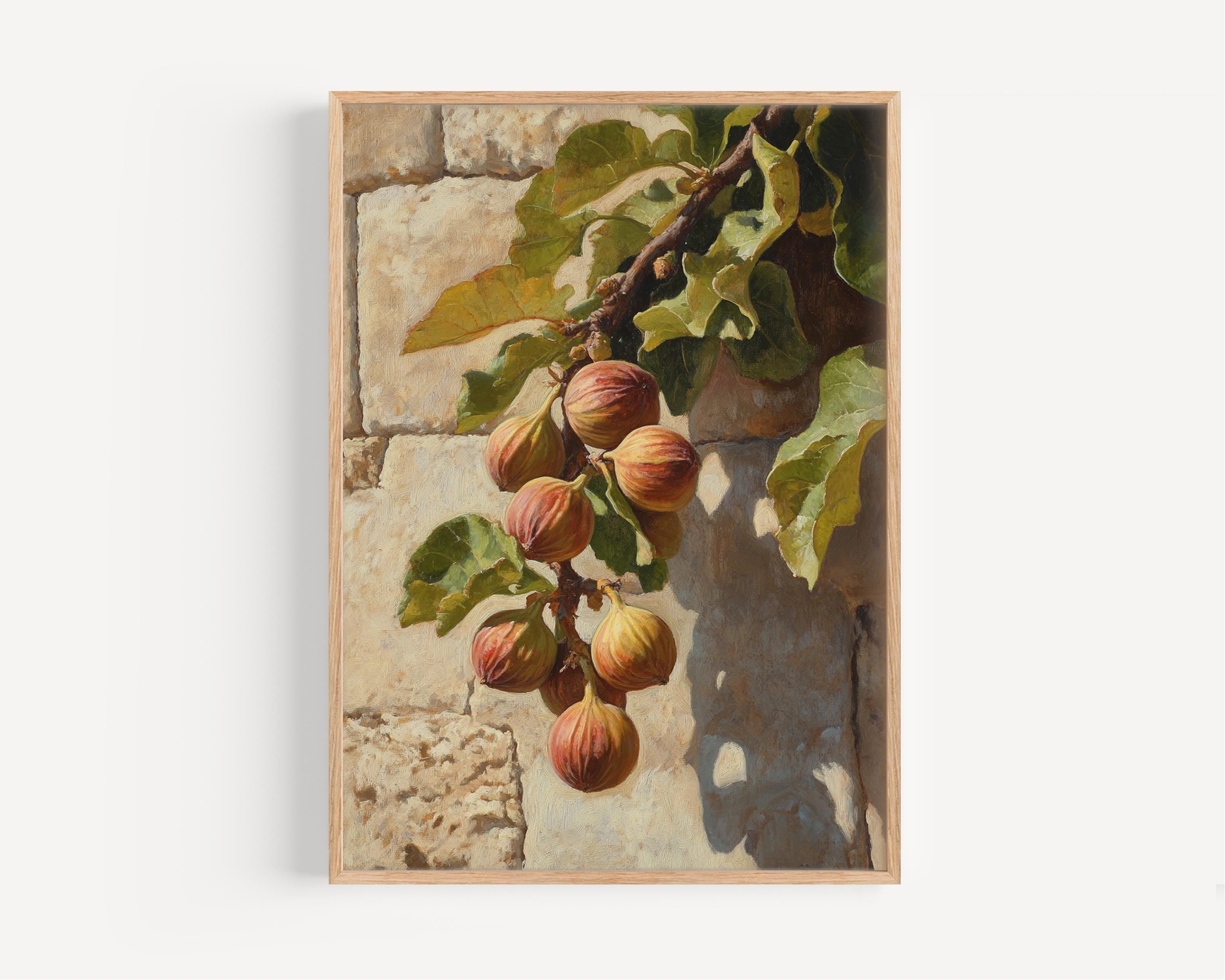 Fig Tree Branch, Biblical Fruit, Jesus Parable Art, Rustic Still Life ...