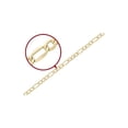 Gem & Harmony Figaro Chain Bracelet in 14K Yellow Gold 7 inches (7.30 ...