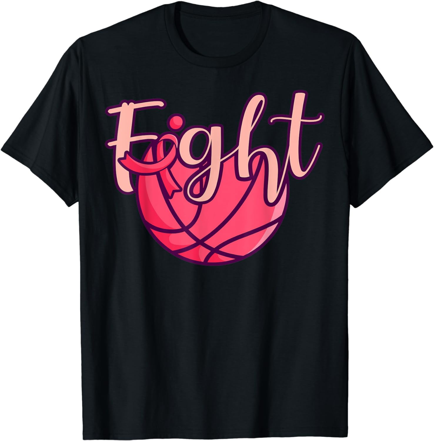 Fight Breast Cancer Basketball Player Ball Mammogram Patient T-Shirt ...