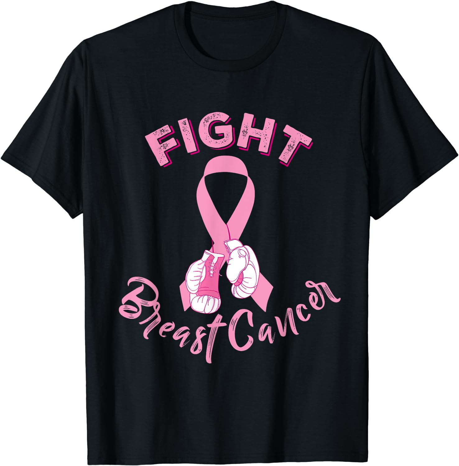 Fight Breast Cancer Boxing Gloves Breast Cancer Awareness T-Shirt ...