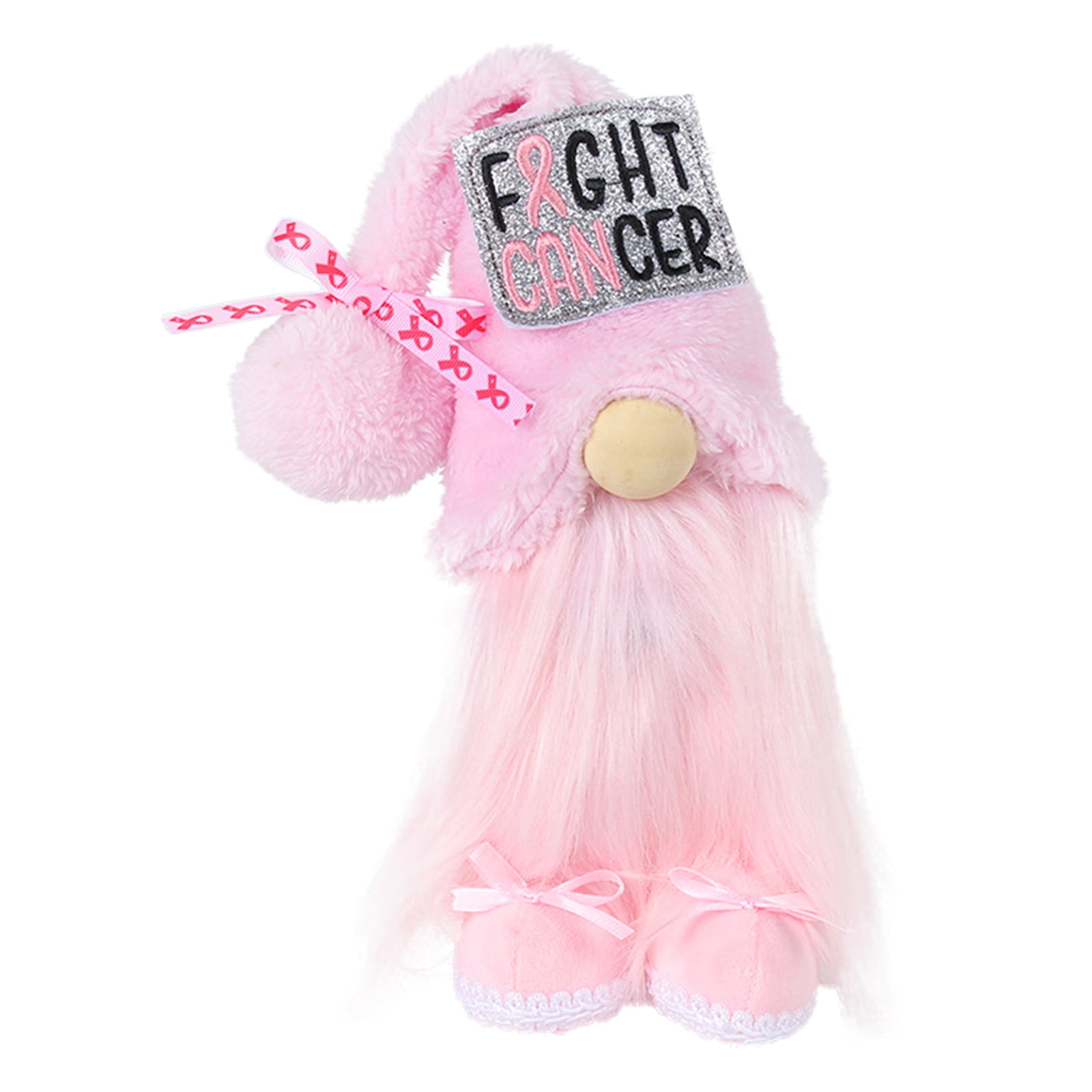 Fight Cancer Gnome, Pink Breast Cancer Awareness Gnome Plush Doll ...