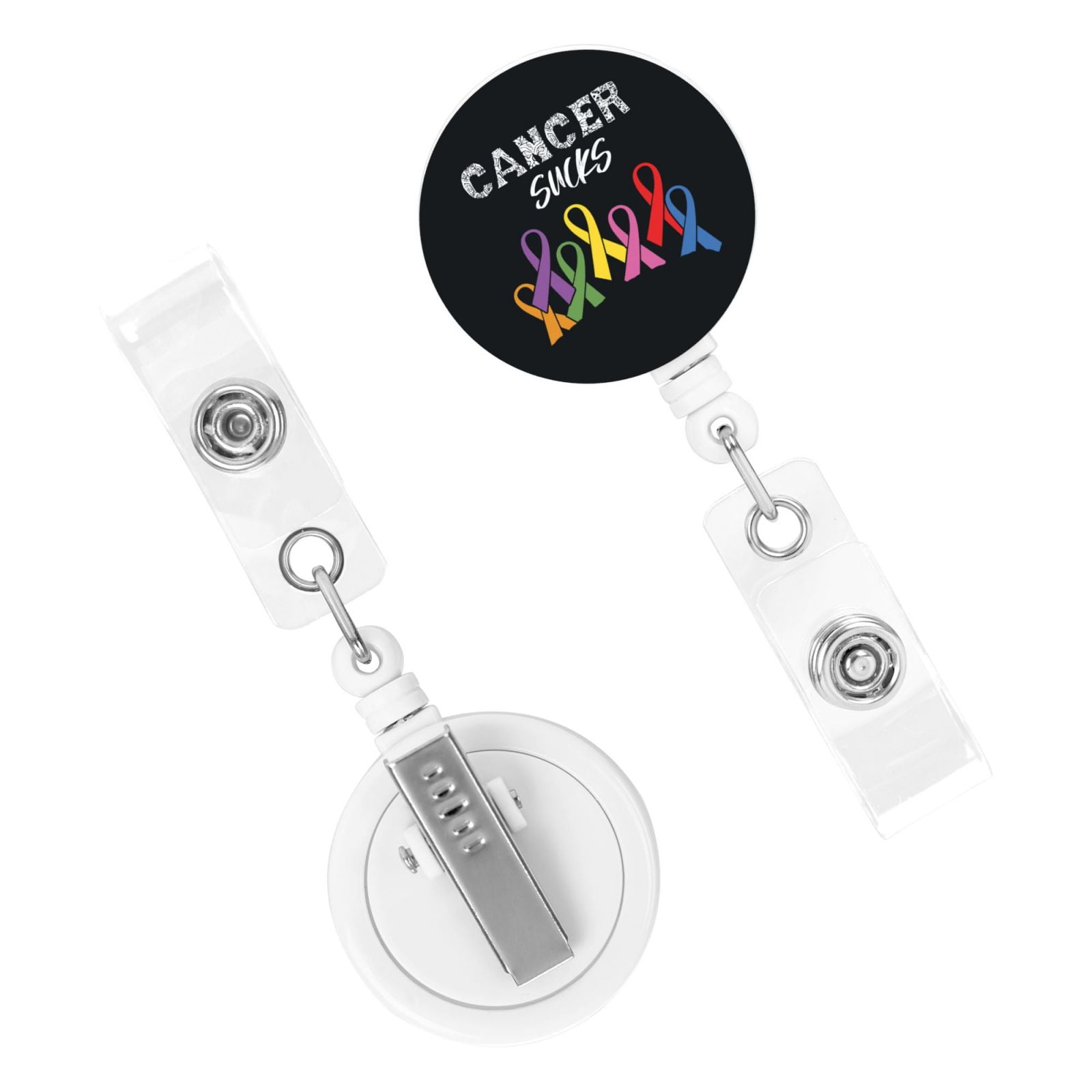 Fight Cancer In All Color Fight Cancer Awareness Ribbons Badge Reel ...