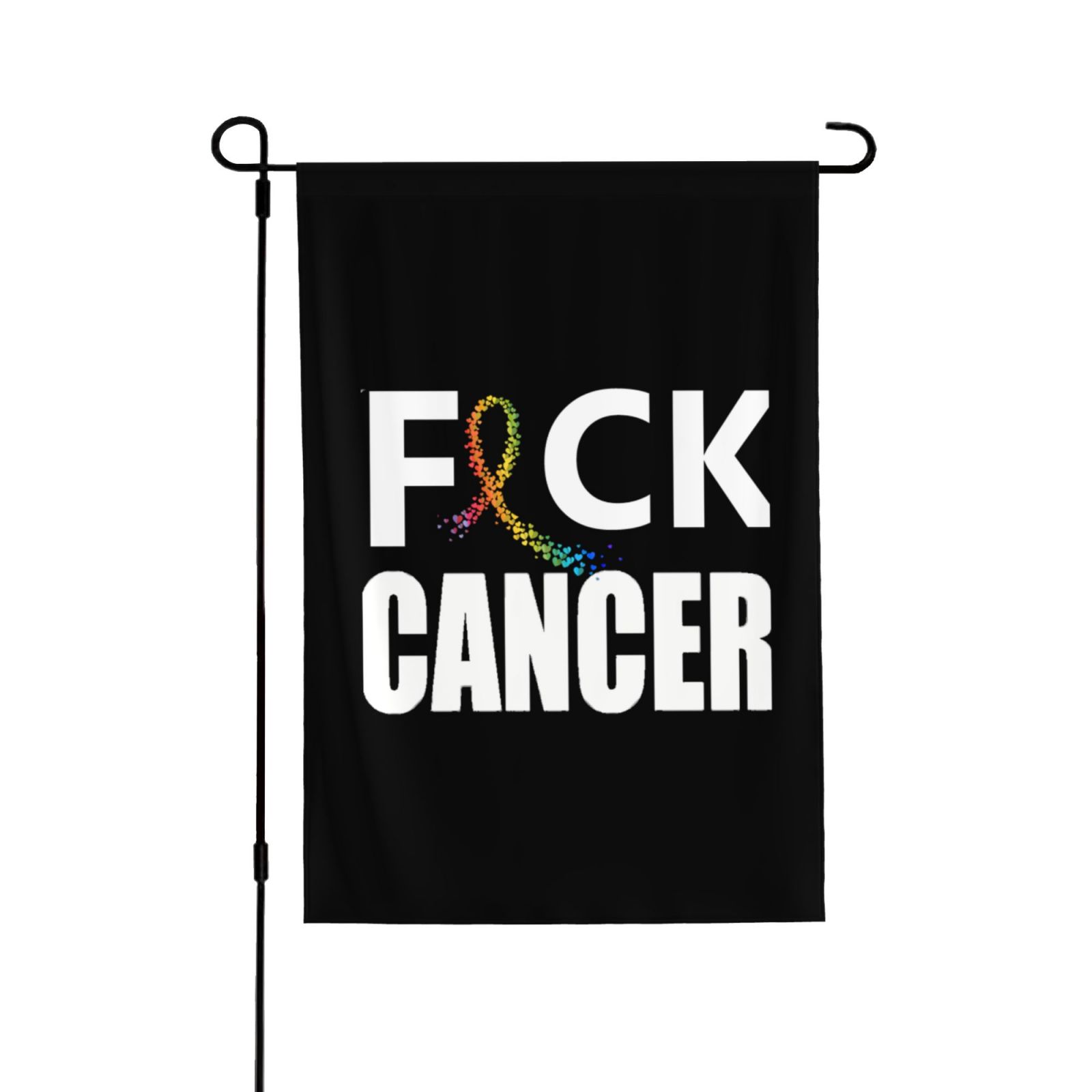 Fight Cancer In All Color Fight Cancer Awareness Ribbons Flag Double ...