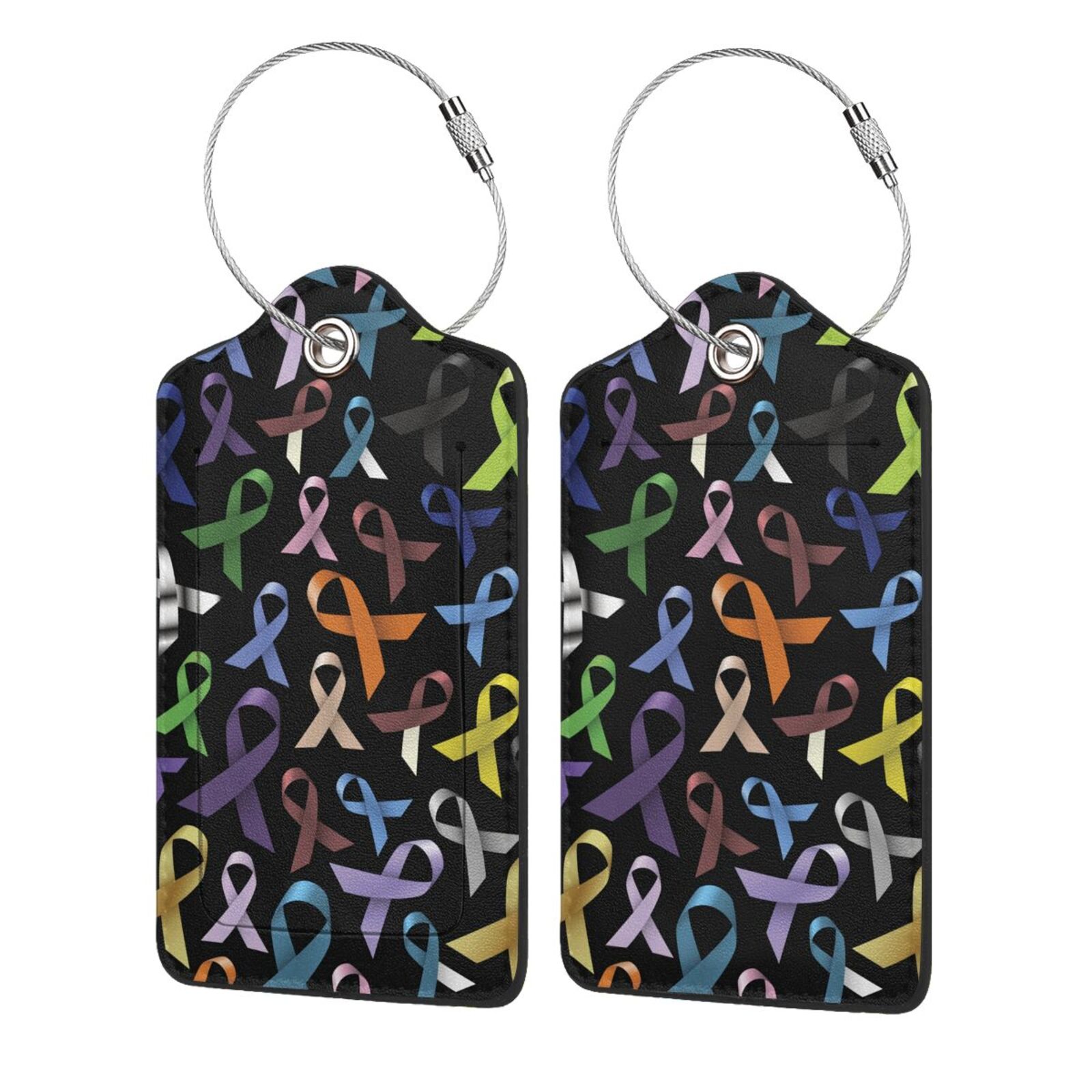 Fight Cancer In All Color Fight Cancer Awareness Ribbons Luggage Tags ...