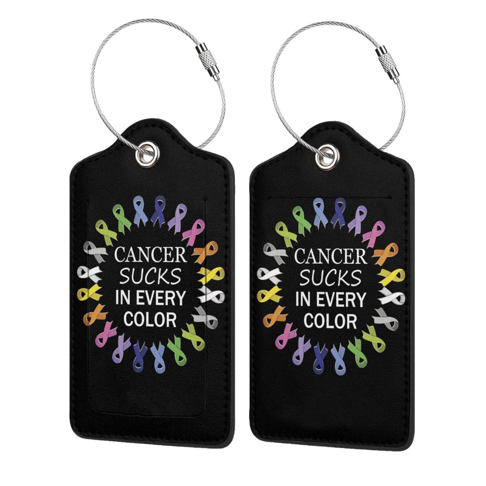 Fight Cancer In All Color Fight Cancer Awareness Ribbons Luggage Tags ...