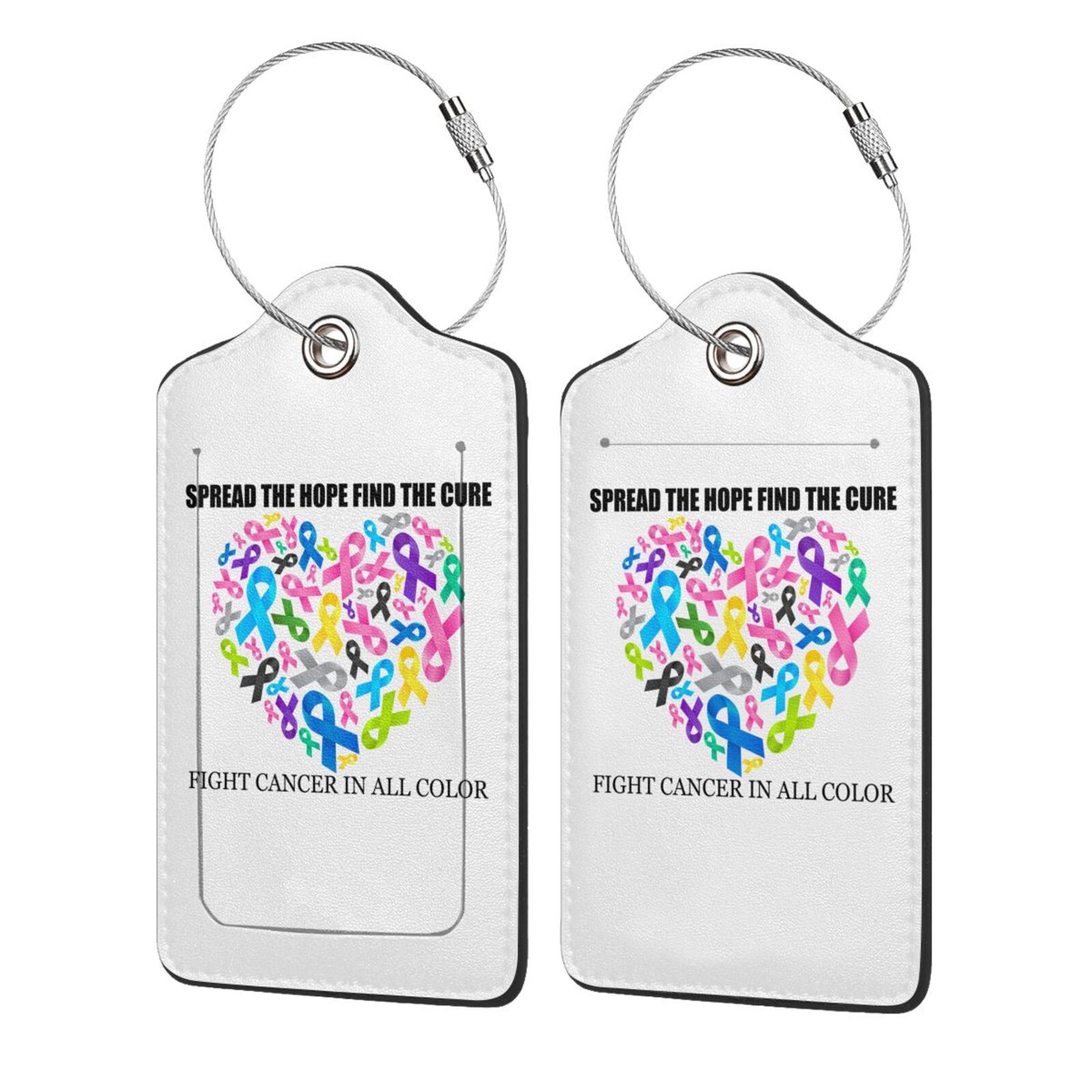 Fight Cancer In All Color Fight Cancer Awareness Ribbons Luggage Tags ...