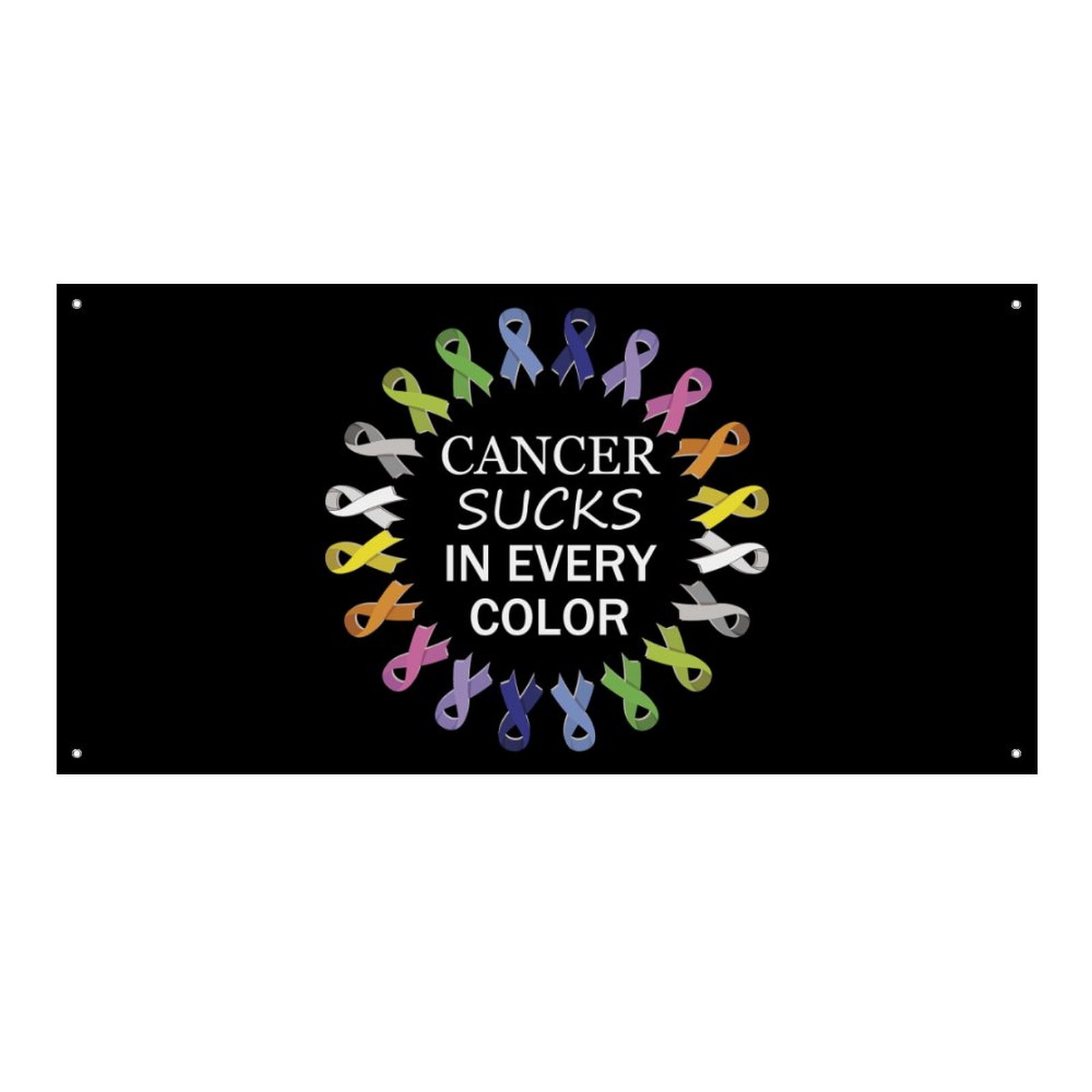 Fight Cancer In All Color Fight Cancer Awareness Ribbons Banners Flag ...