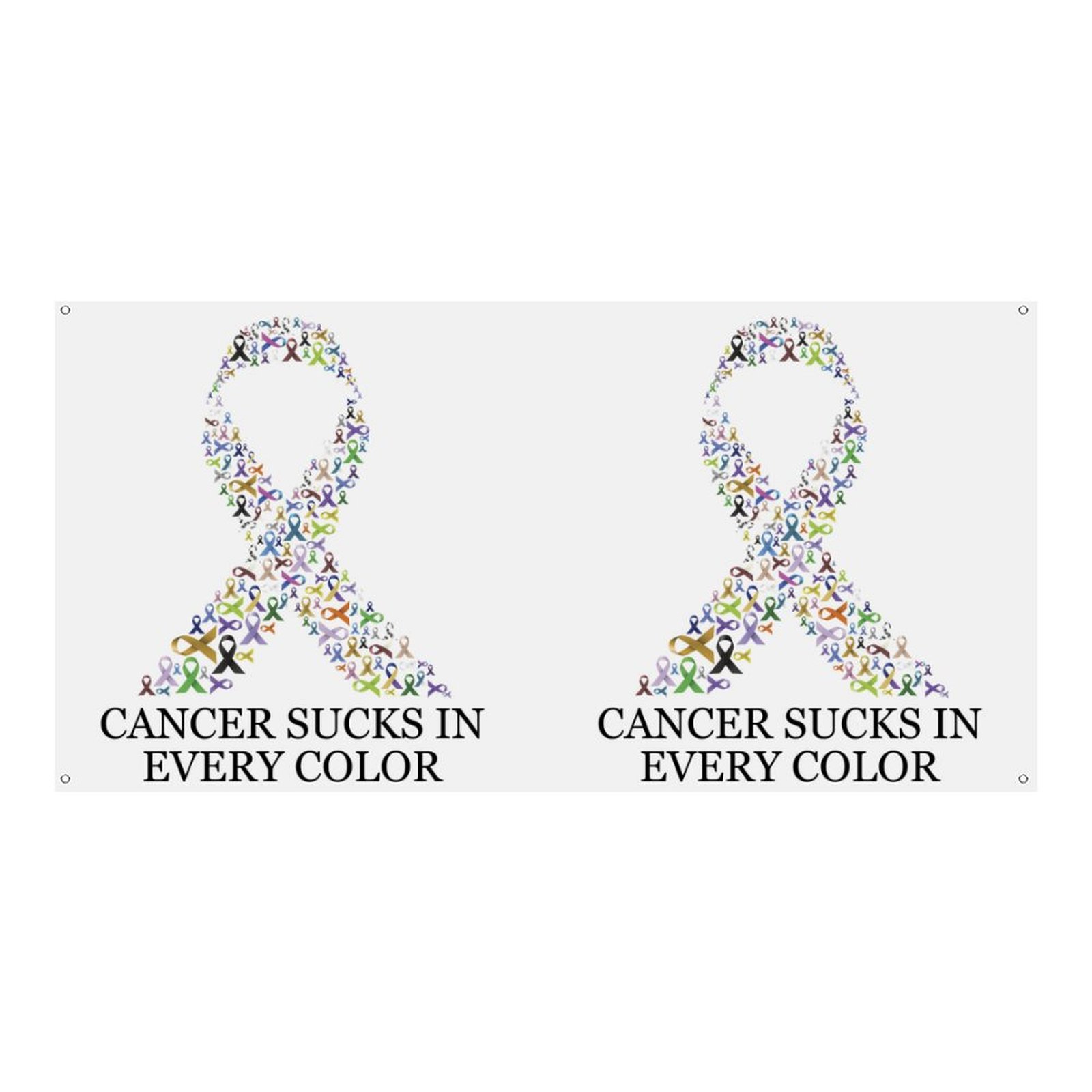 Fight Cancer In All Color Fight Cancer Awareness Ribbons Banners Flag ...
