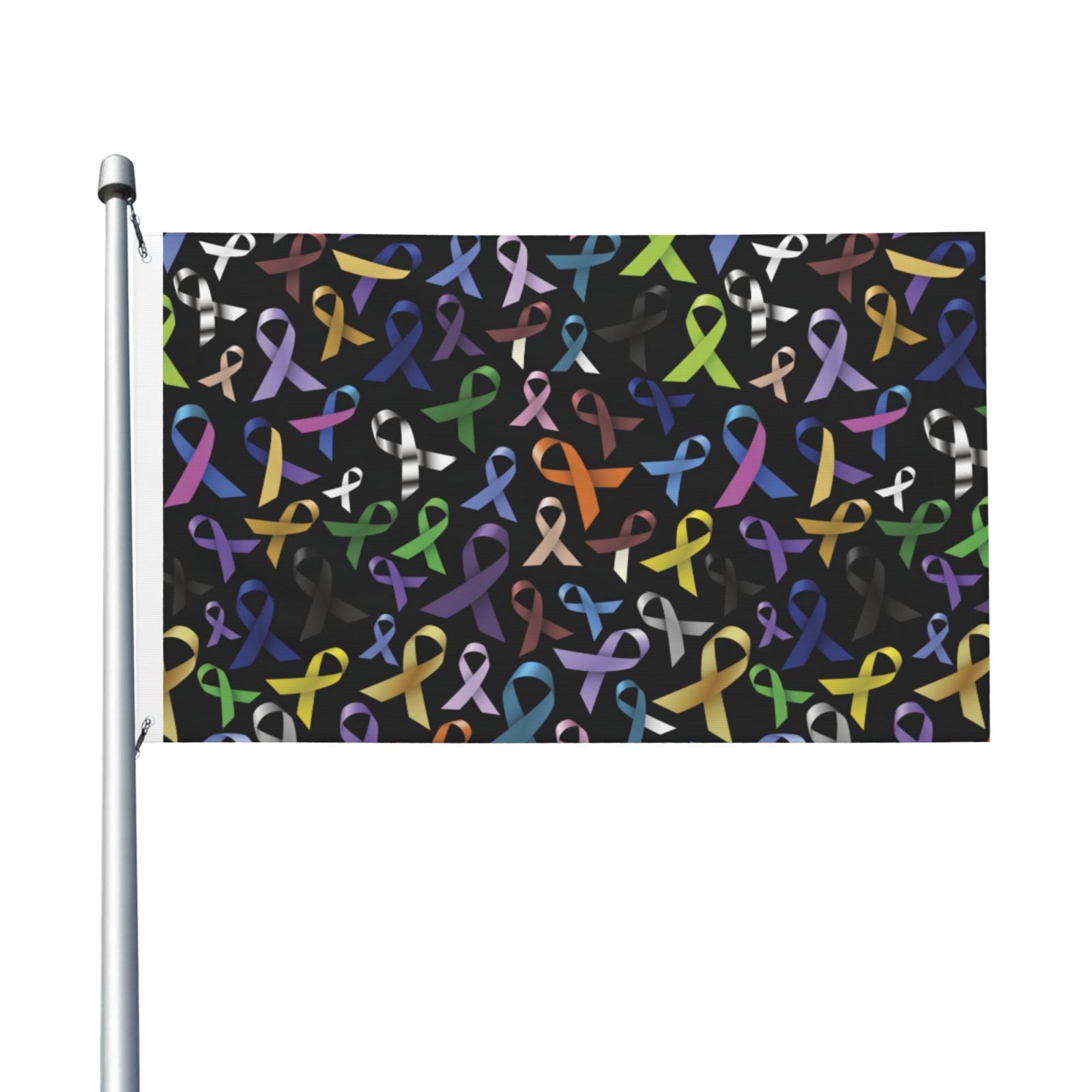 Fight Cancer In All Color Fight Cancer Awareness Ribbons Flag 3x5 Ft ...