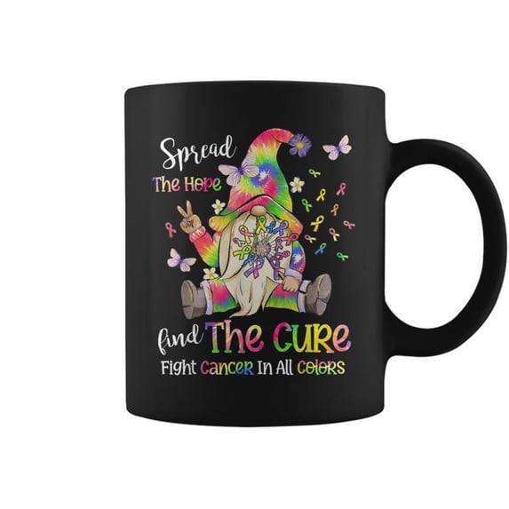 Fight Cancer In All Color Gnome Fight Cancer Ribbons Coffee Mugs ...