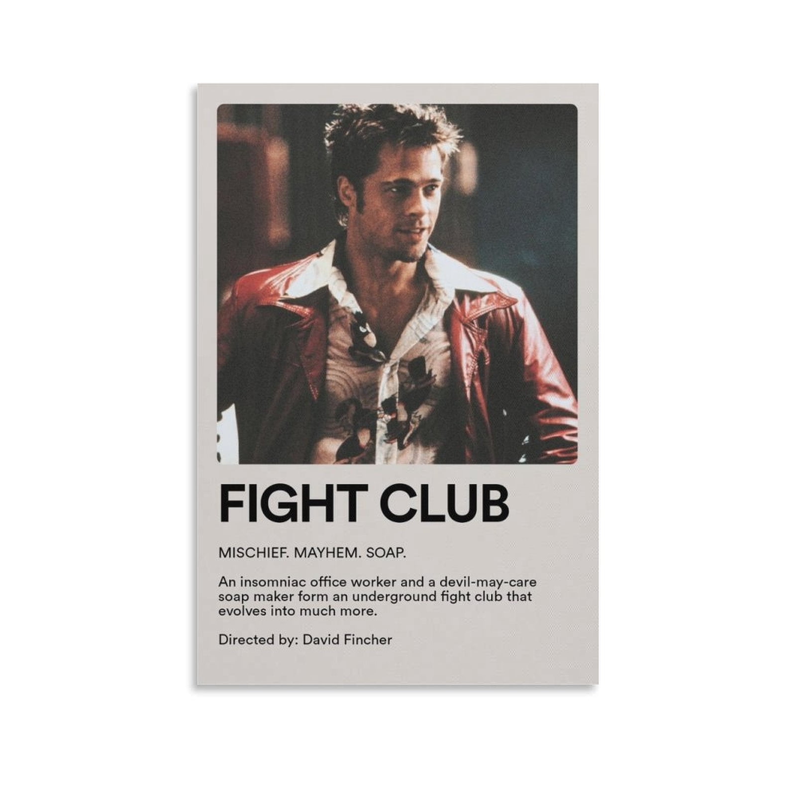 Fight Club Movie Poster (1) Canvas Art Poster and Wall Art Picture ...