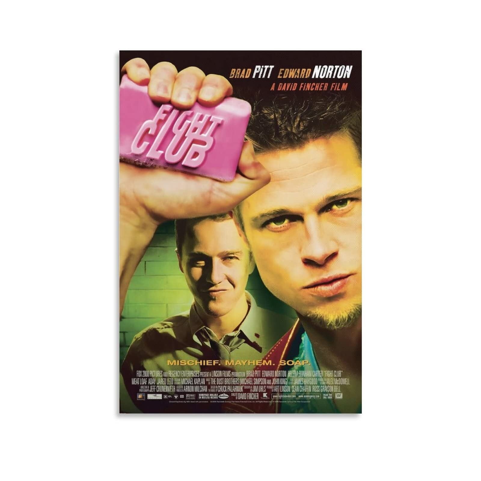 Fight Club Movie Poster 1 Wall Art Canvas Print Poster Home Bathroom ...