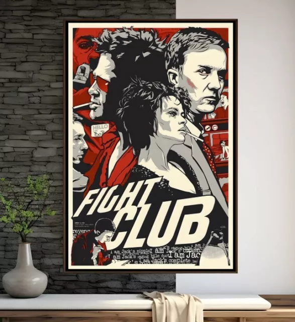 Fight Club Movie Poster, High Quality Print, Movie Art, Wall Decor ...