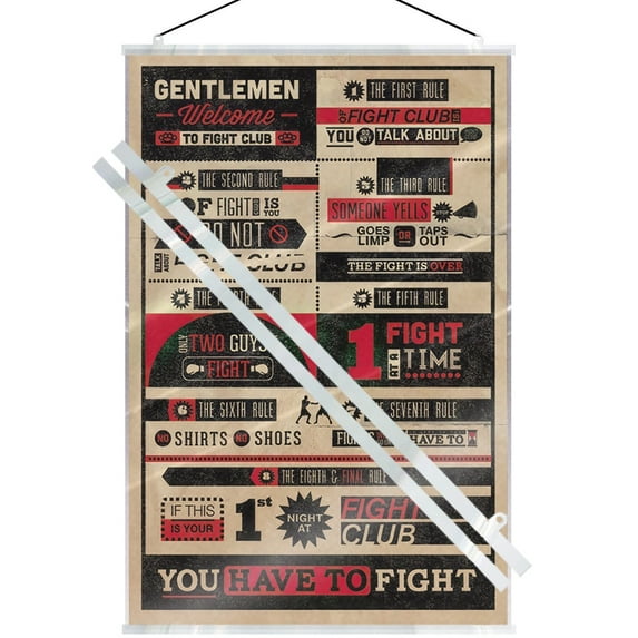 Fight Club - Movie Poster (Infographic - Famous Quotes And Facts) (Size ...