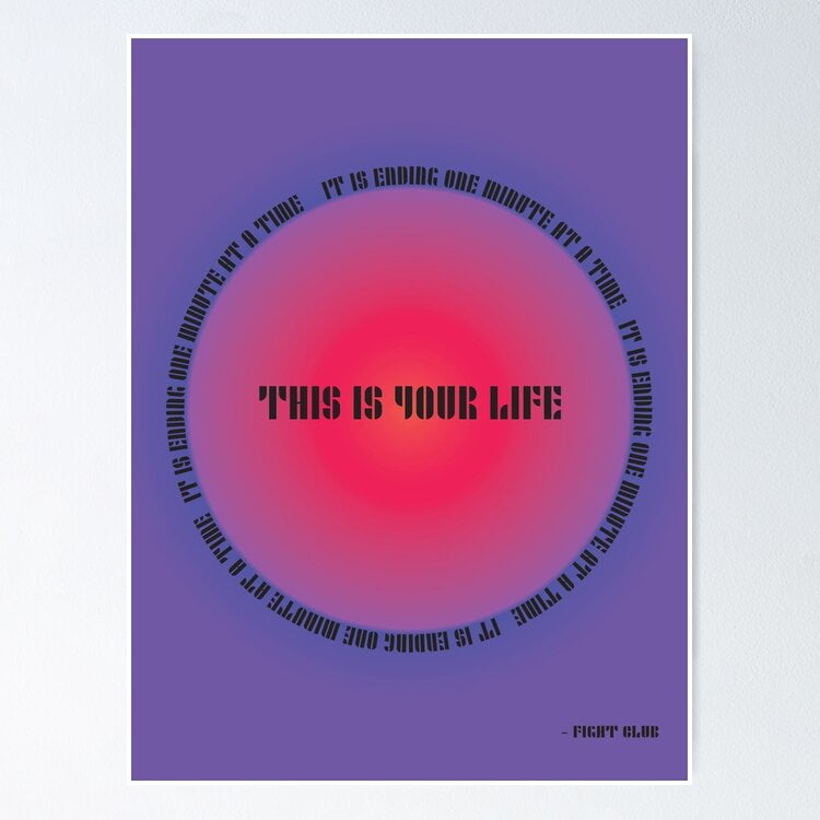 Fight Club Movie Quote UNFRAMED Poster, 24x36 - Walmart.com