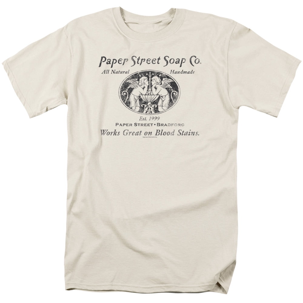 Fight Club Paper Street S/S Adult 18/1 T-Shirt Cream - Walmart.com