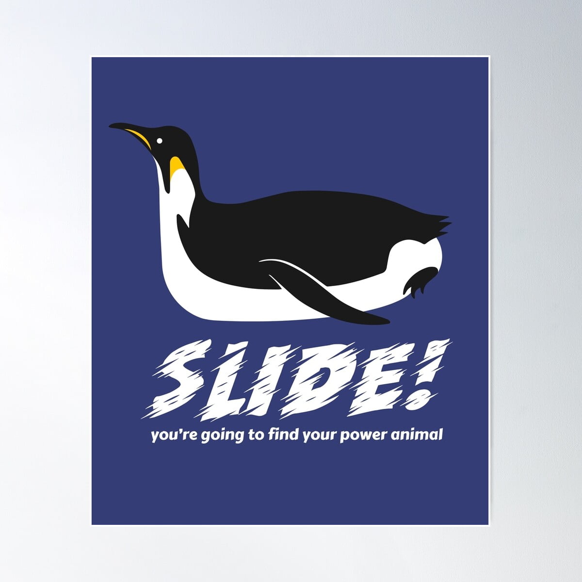 Fight Club Penguin Slide! Poster Wall Art, Modern Wall Decor For Living ...