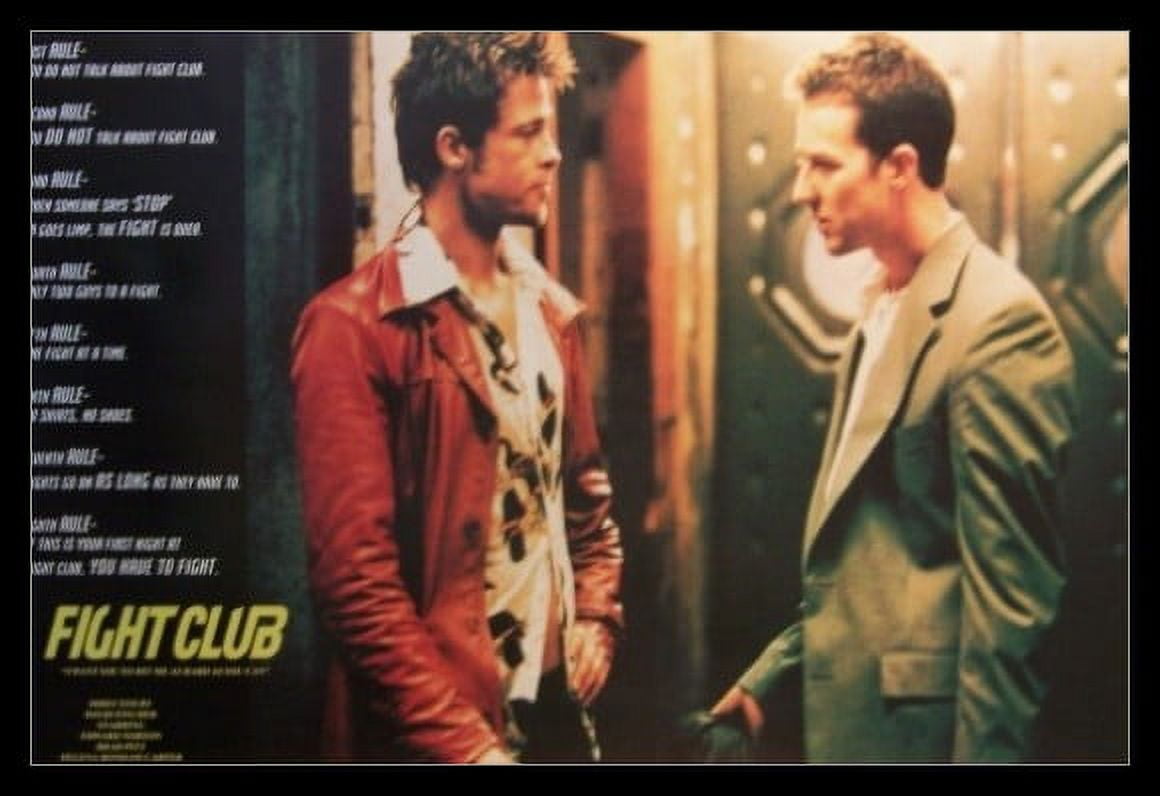 Fight Club Rules Laminated & Framed Poster (36 x 24) - Walmart.com