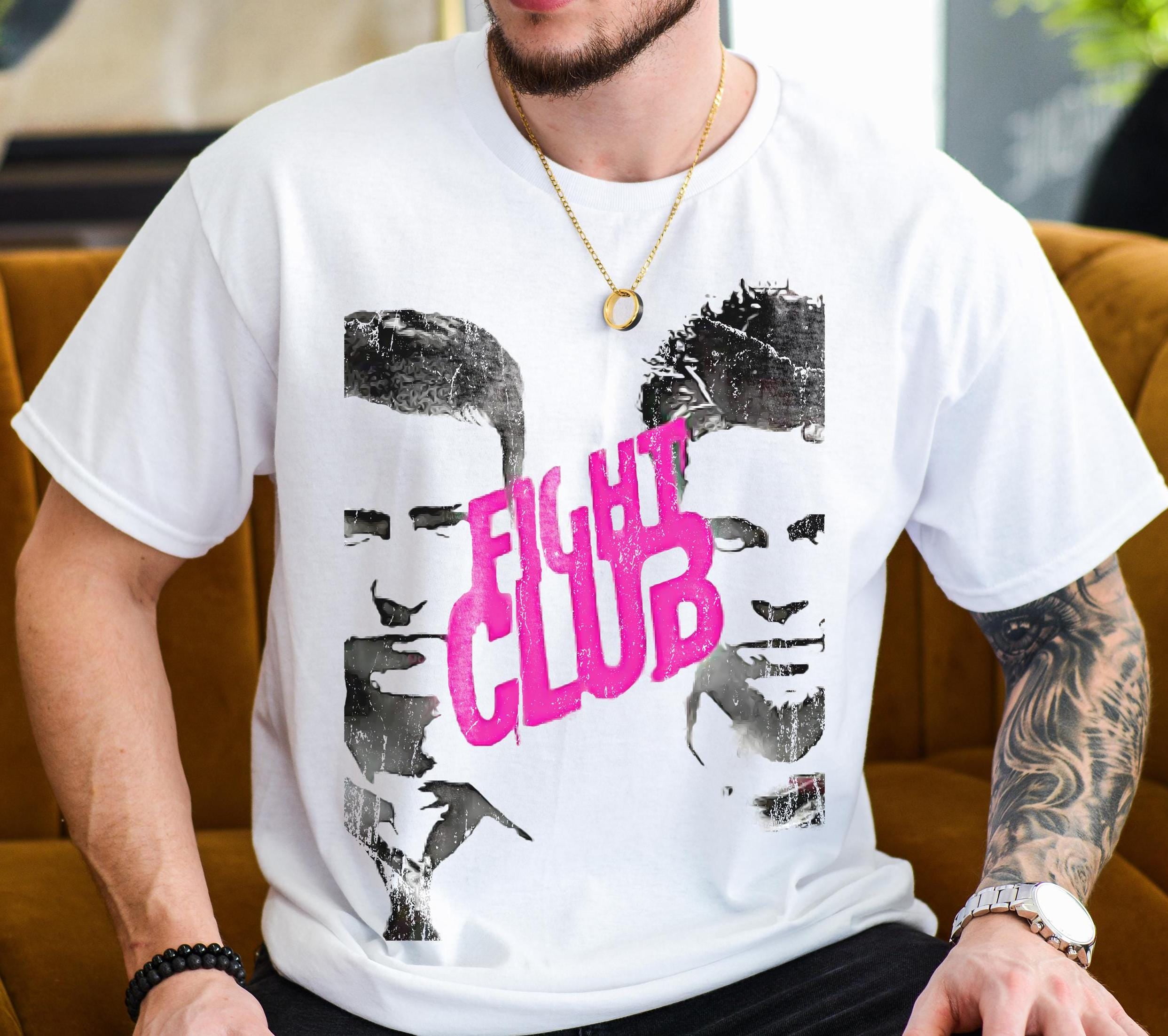 Fight Club Shirt, Grunge Distressed T-shirt, Graphic Top for Cult Movie ...