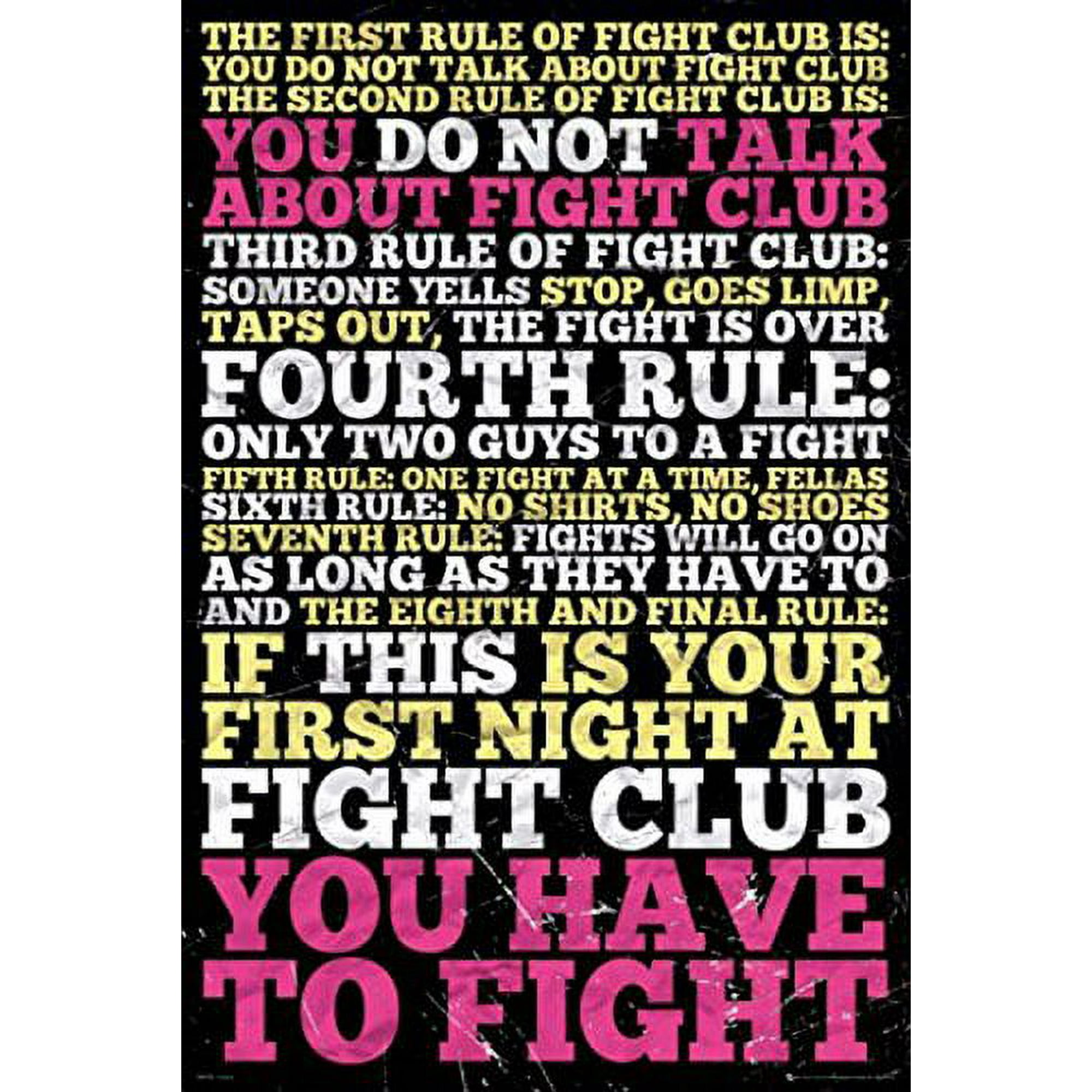Fight Club Rules Poster