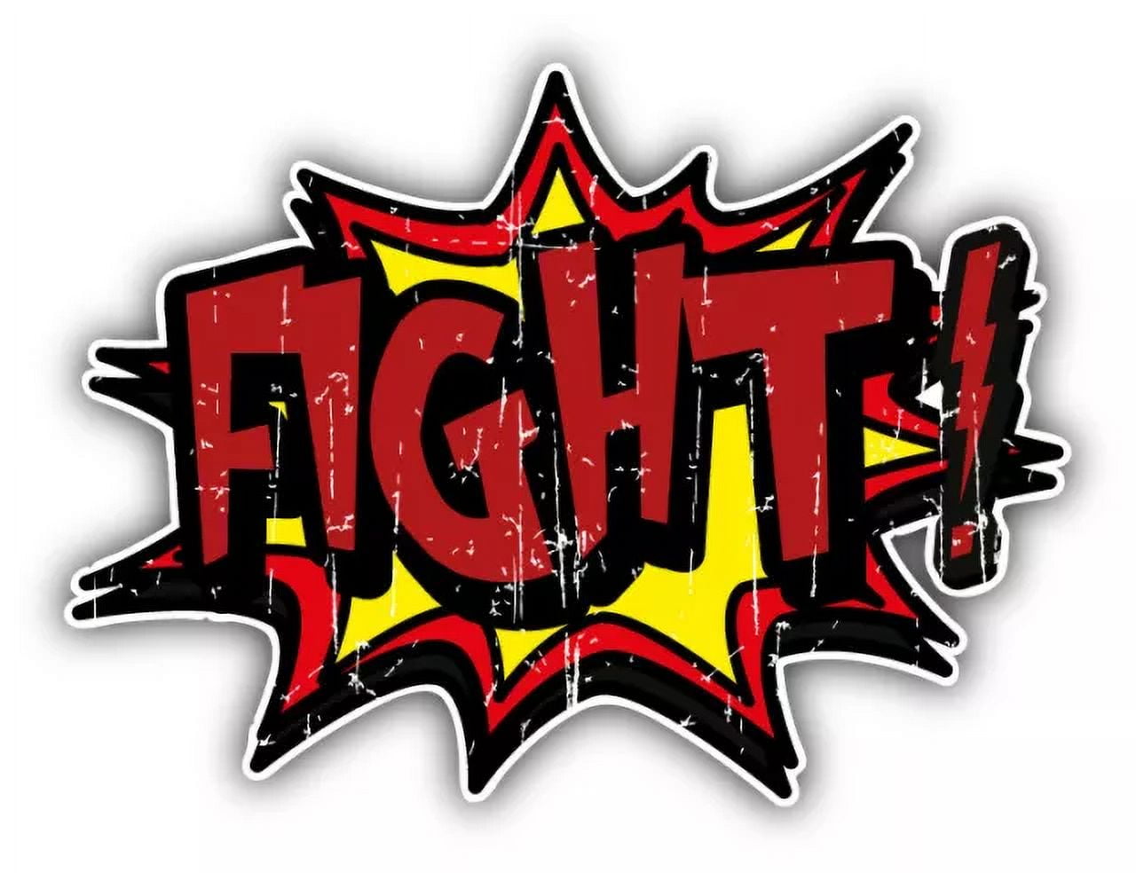 Fight Comic Sound Effect Sticker Phone Decal Water Bottle Stickers Car ...