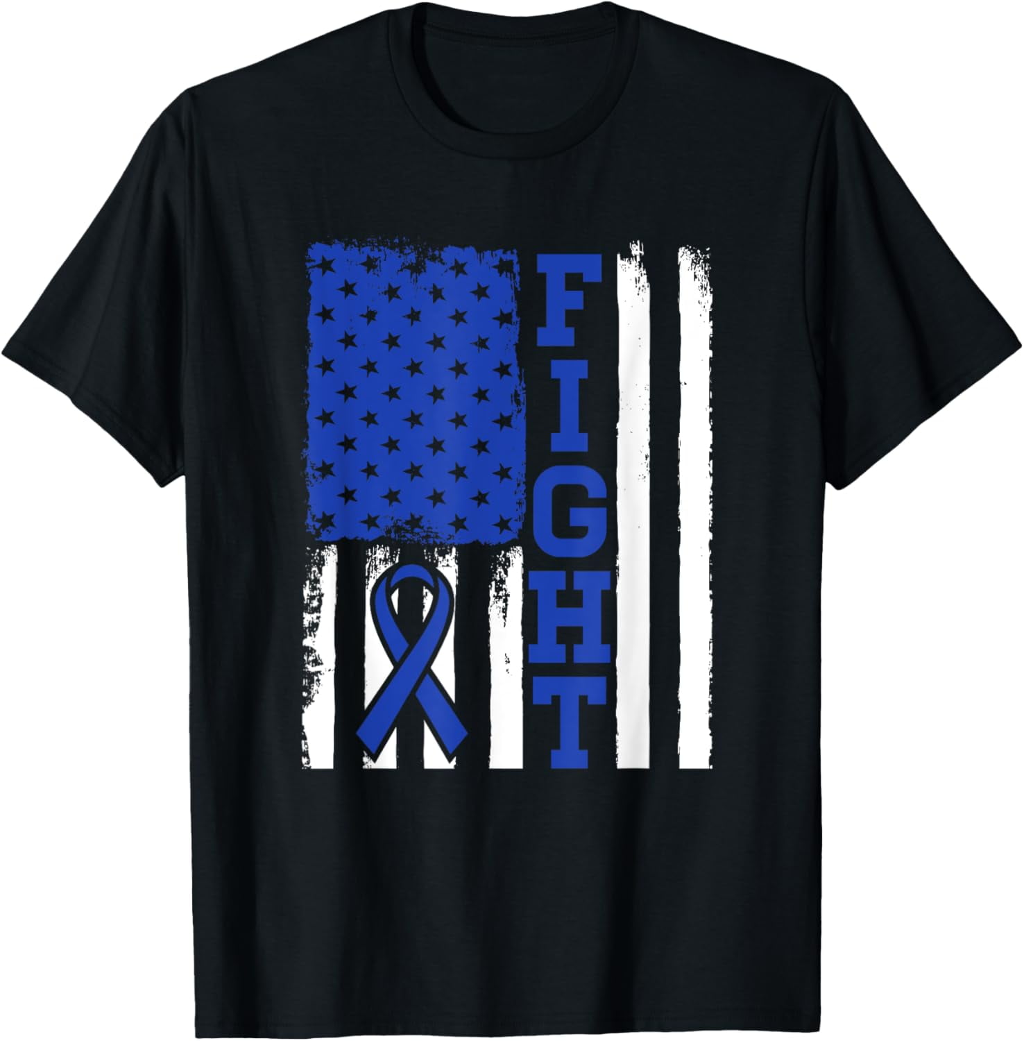 Fight Flag - Colon Cancer Shirt For Colon Cancer Fighter mens t shirt ...