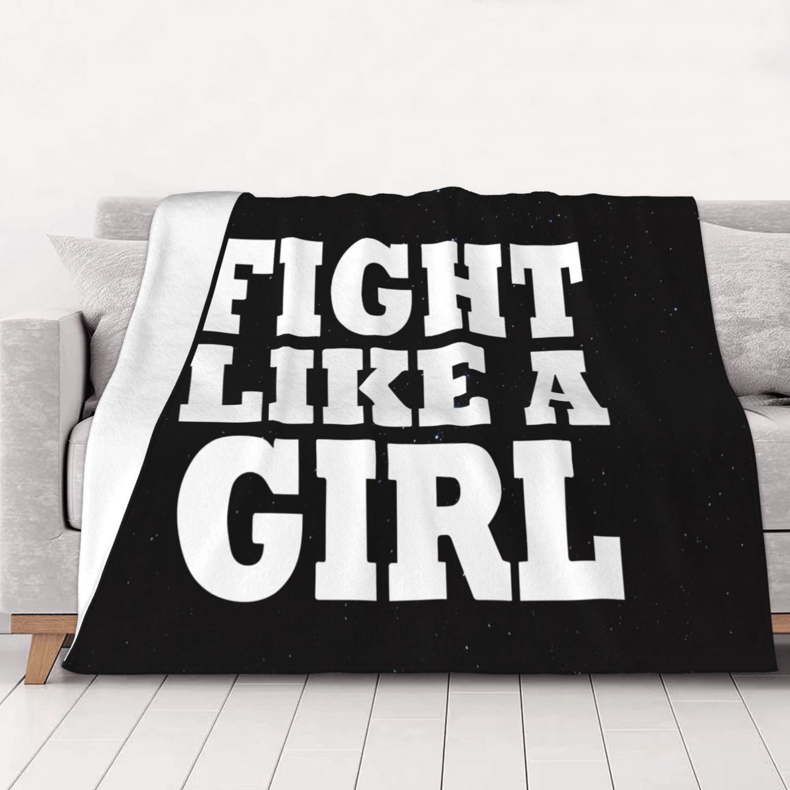 Fight Like A Girl Fleece Blanket For Bed Or Sofa All Season Throw ...