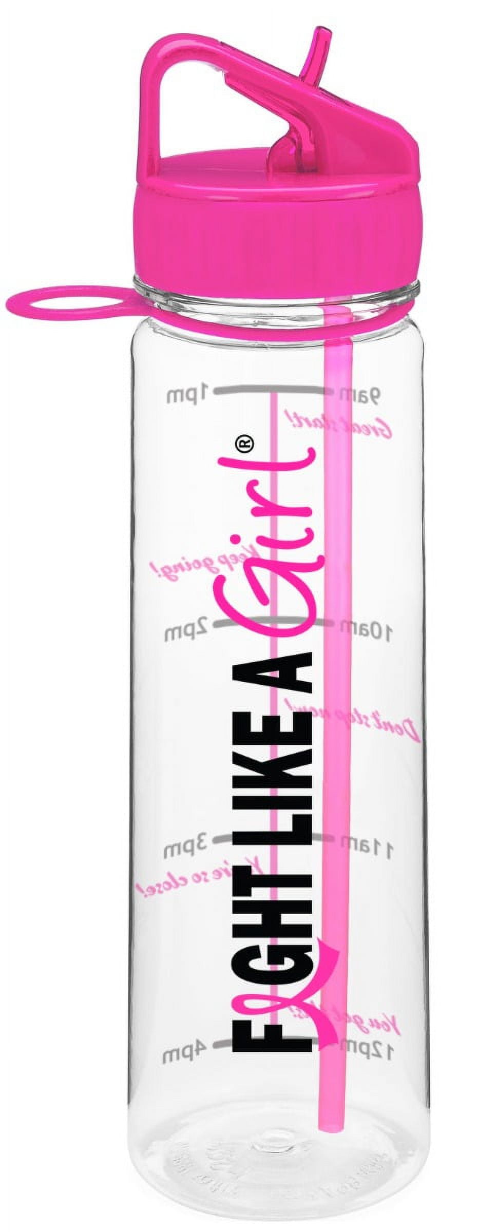 Fight Like a Girl Hybrid SlimKim Water Bottle - Hot Pink - Walmart.com