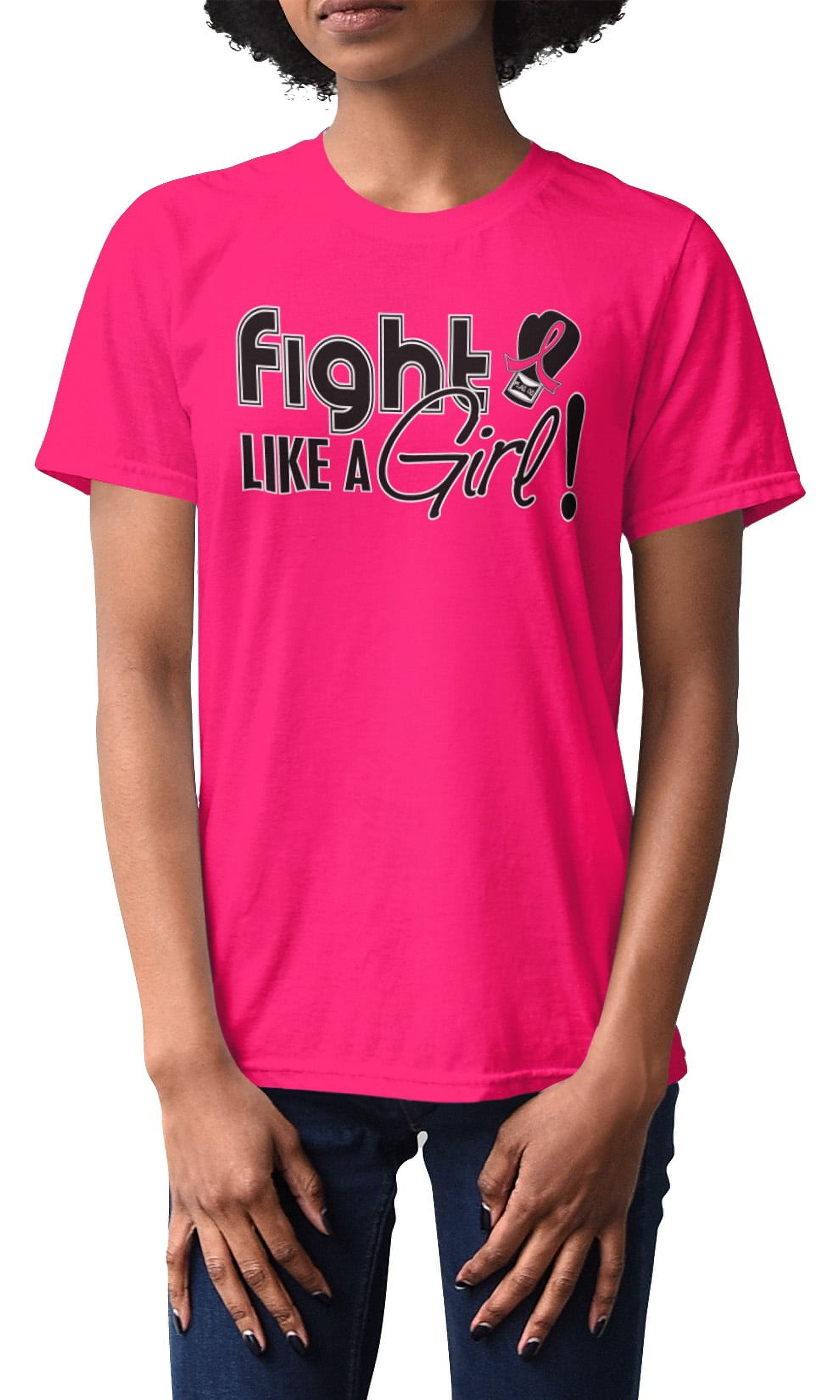 Fight Like a Girl Signature Unisex T-Shirt - Hot Pink [S] - Walmart.com