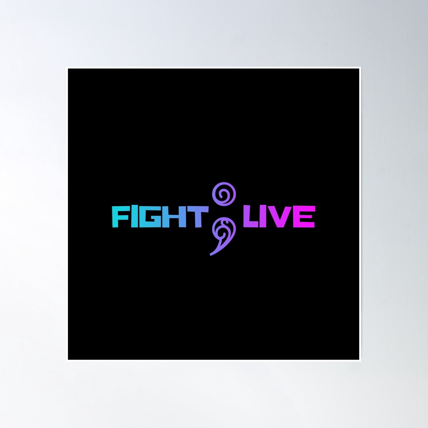 Fight Live Poster Wall Art, Modern Wall Decor, 16x16 UNFRAMED - Walmart.com