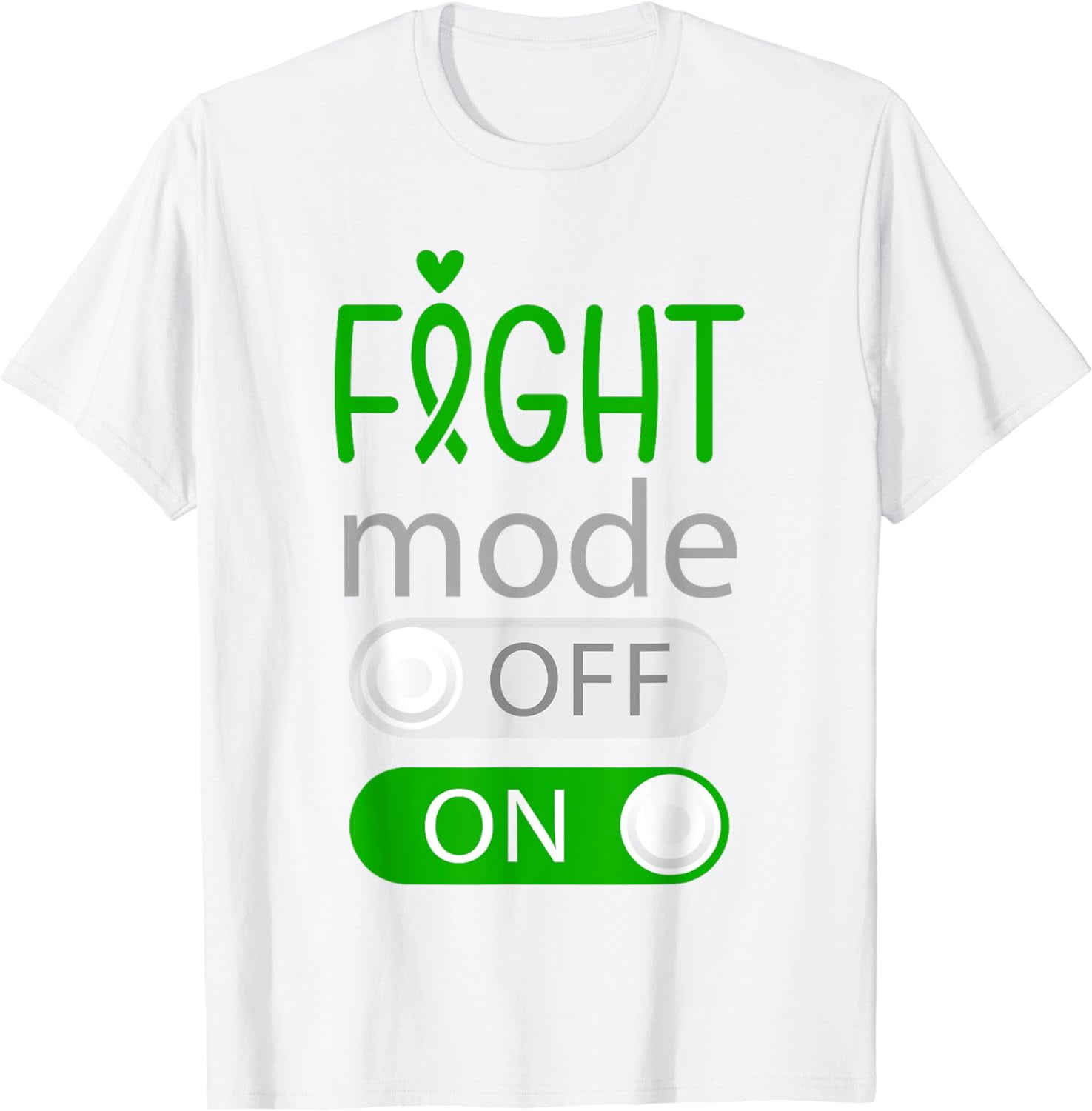 Fight Mode Survivor Warrior Green Ribbon Fight Liver Cancer T-Shirt ...