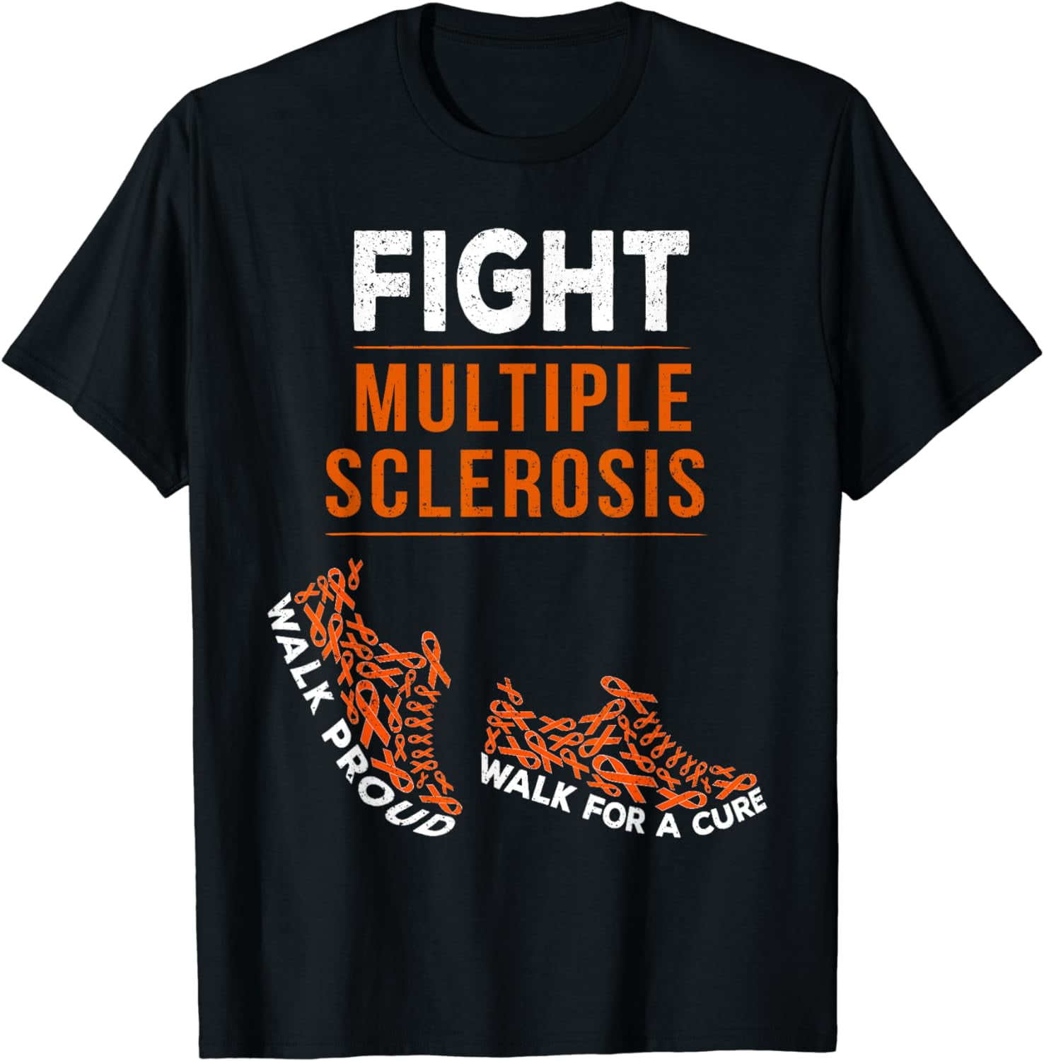 Fight Multiple Sclerosis MS Awareness Warrior Ribbon T-Shirt - Walmart.com