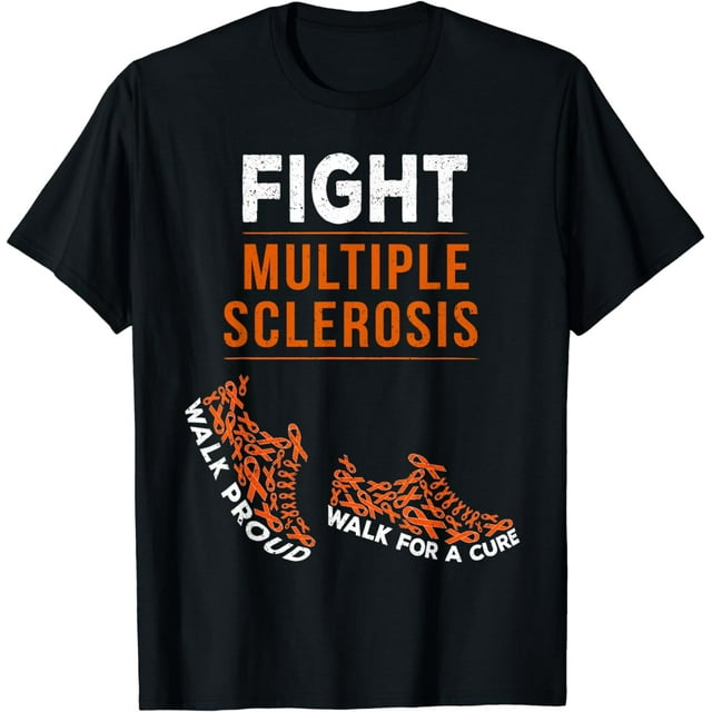 Fight Multiple Sclerosis MS Awareness Warrior Ribbon T-Shirt - Walmart.com
