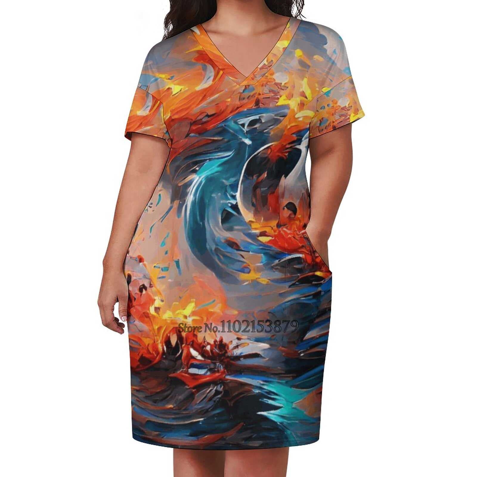 Fight Of Fire And Water | Artificial Inteligence Generated Art Back ...