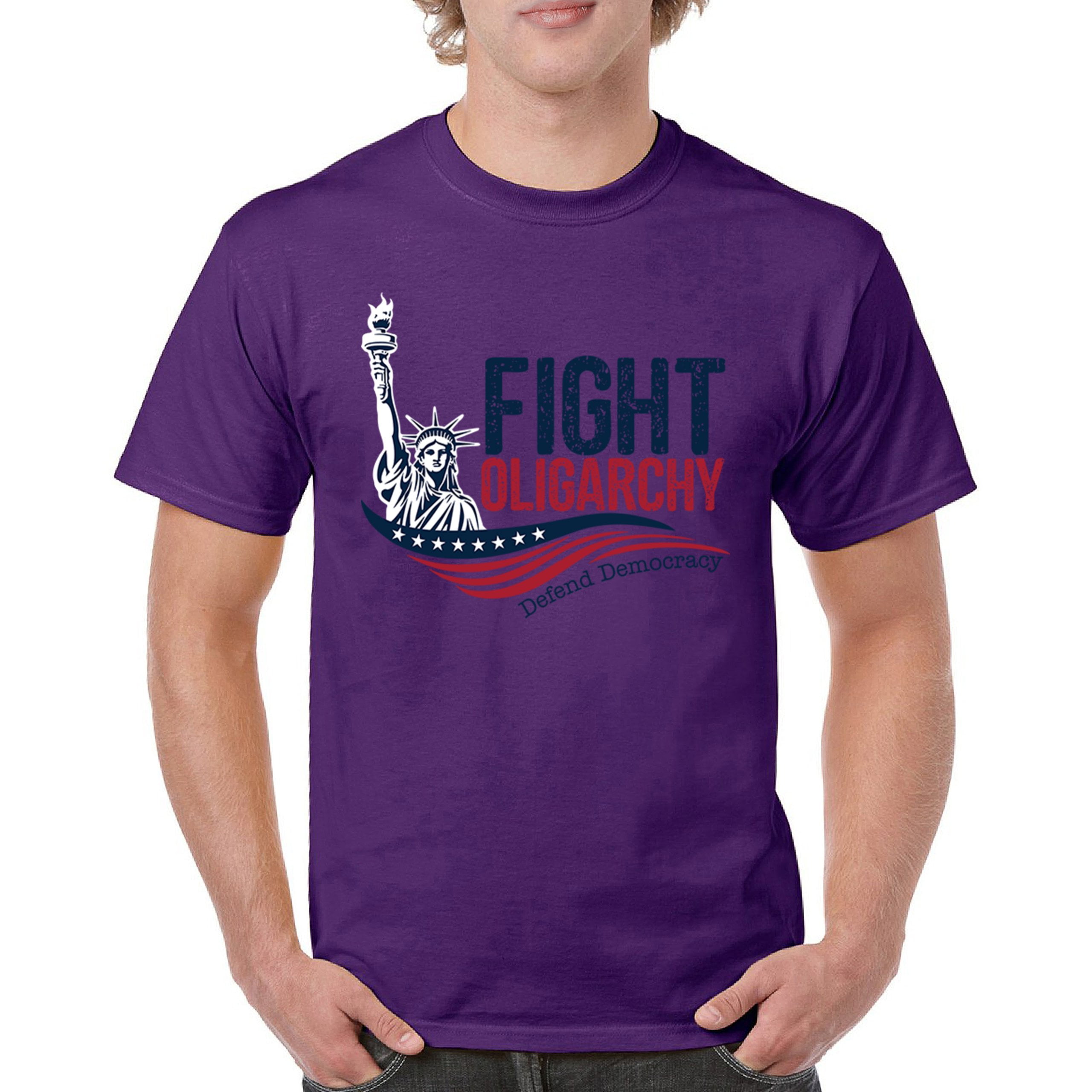 Fight Oligarchy Patriotic Statue of Liberty T-shirt American Democracy ...