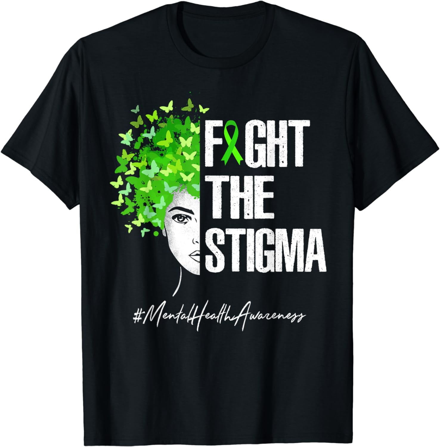 Fight The Stigma T-Shirt Mental Health Awareness Gift Shirt - Walmart.com