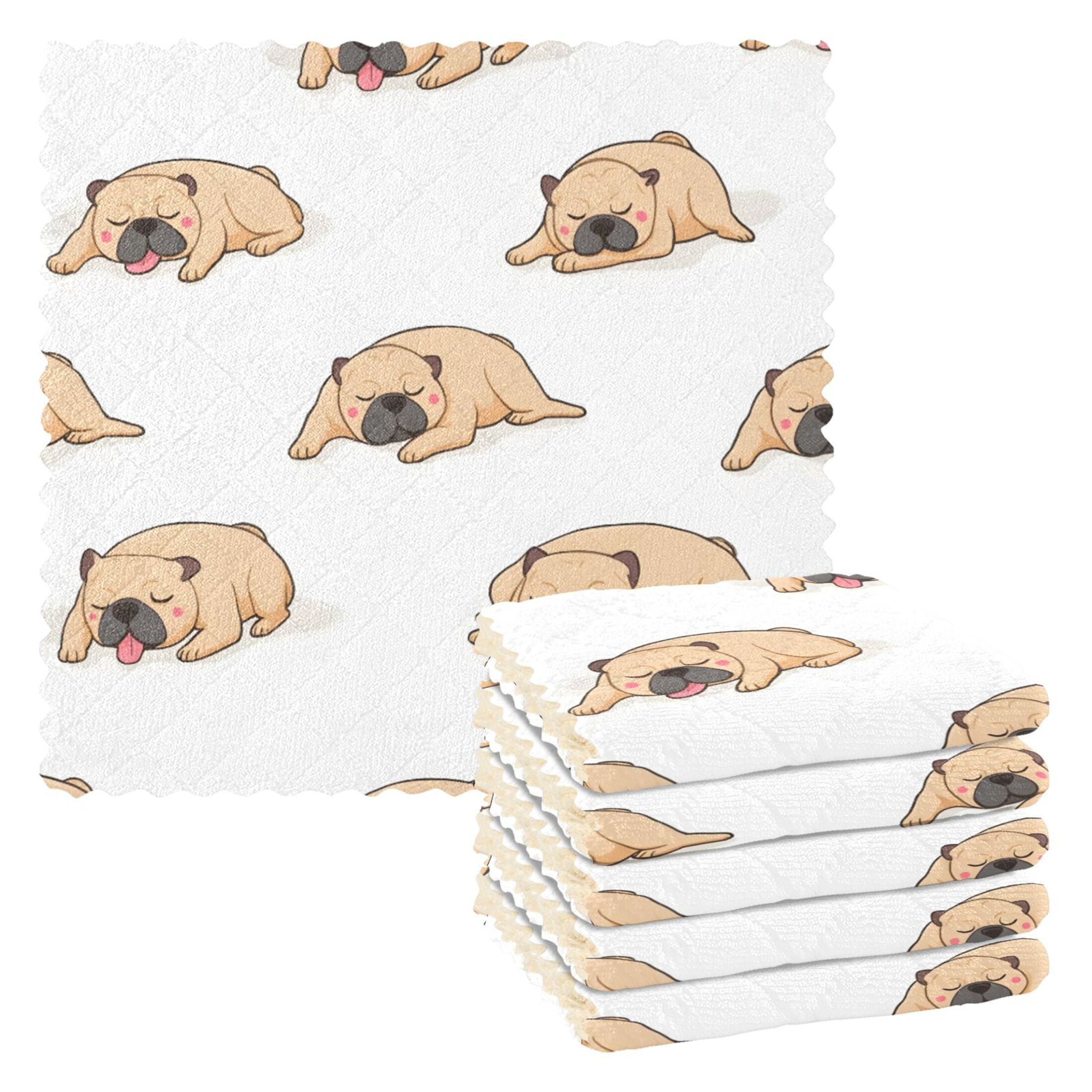 Fight To The Ground Pattern Dish Towels 6 Pack Kitchen Cleaning Dish ...