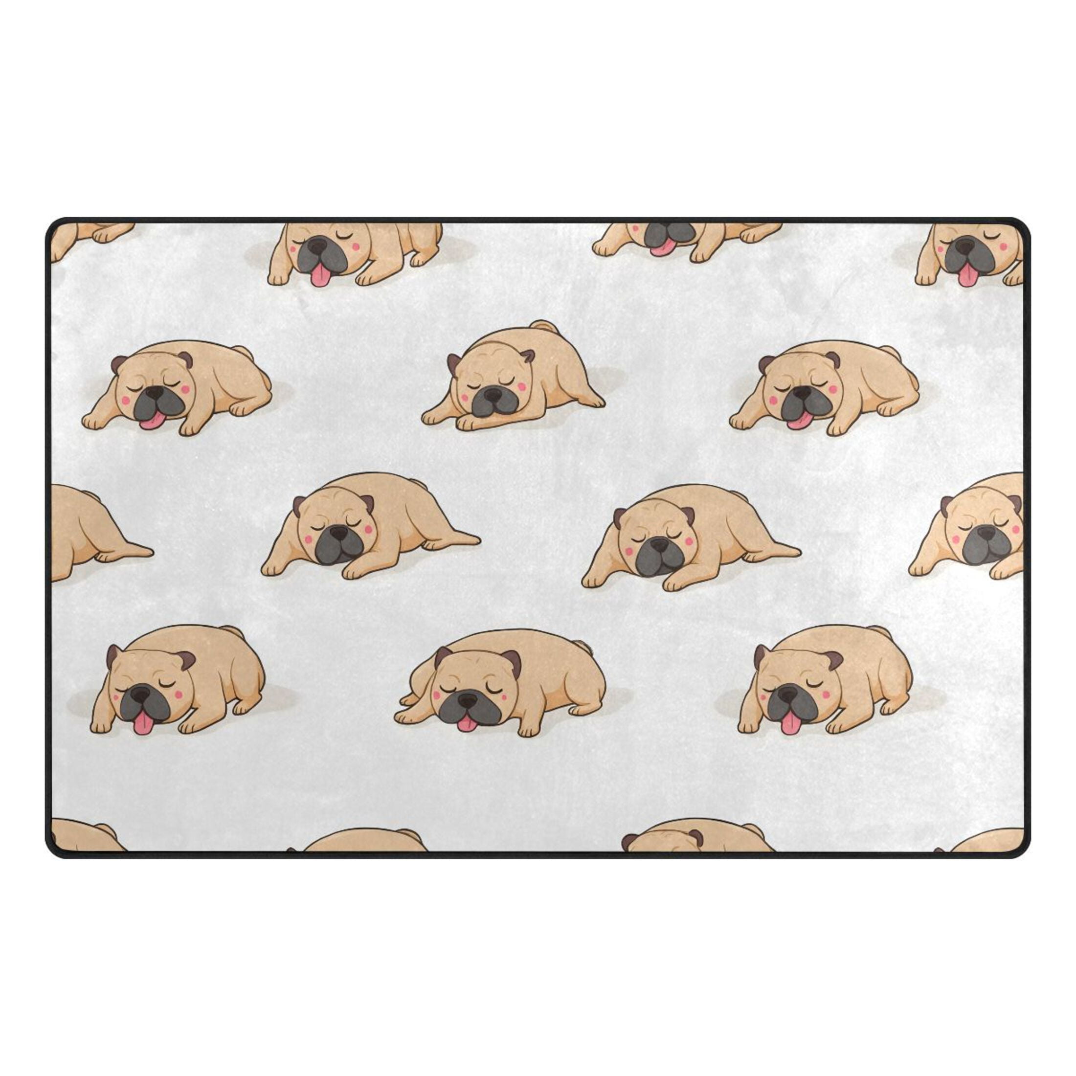 Fight To The Ground Pattern Memory Foam Area Rug 60"x39" Non Slip ...