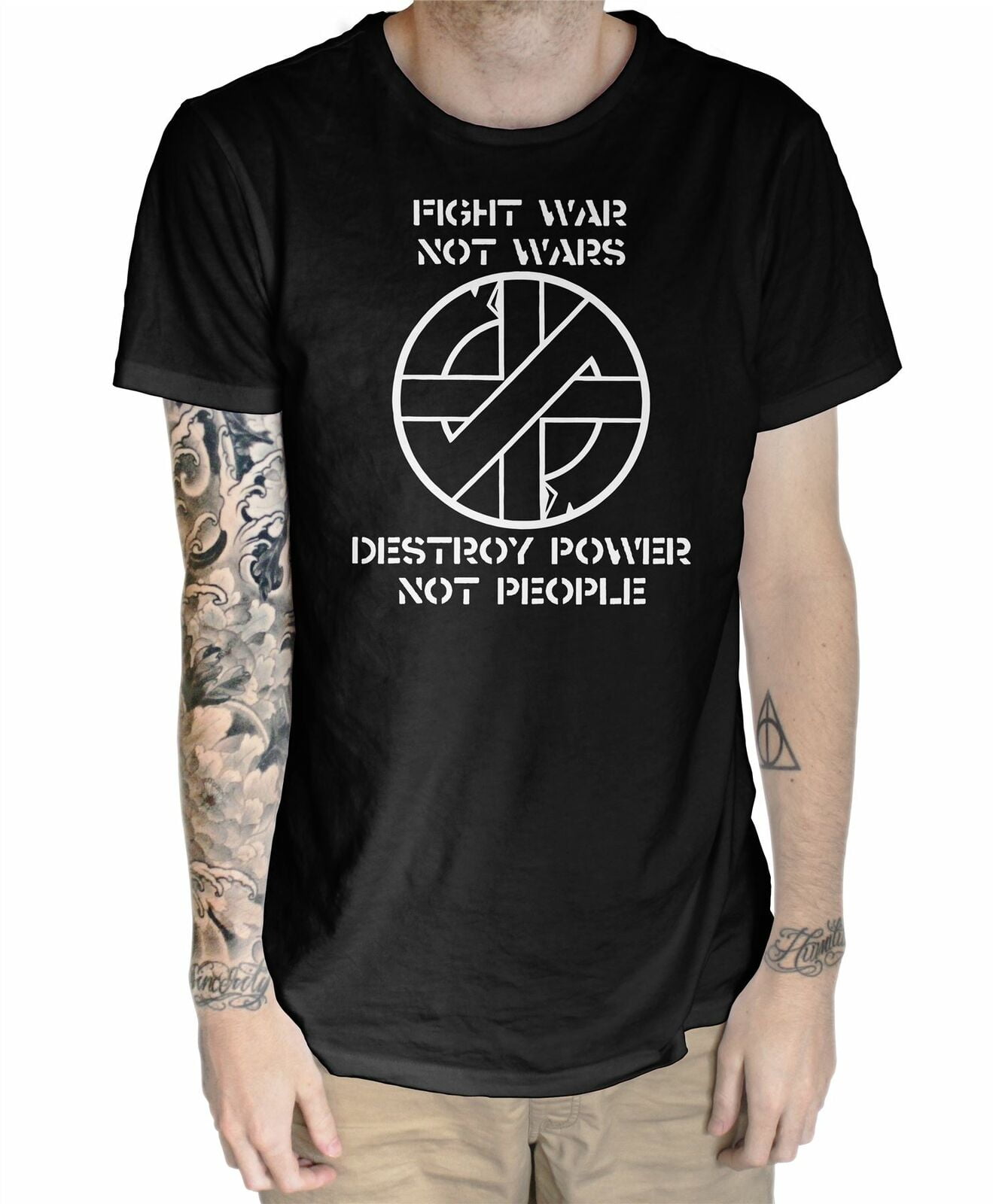 Fight War Not War Graphic Punk Hardcore Shirt - Walmart.com