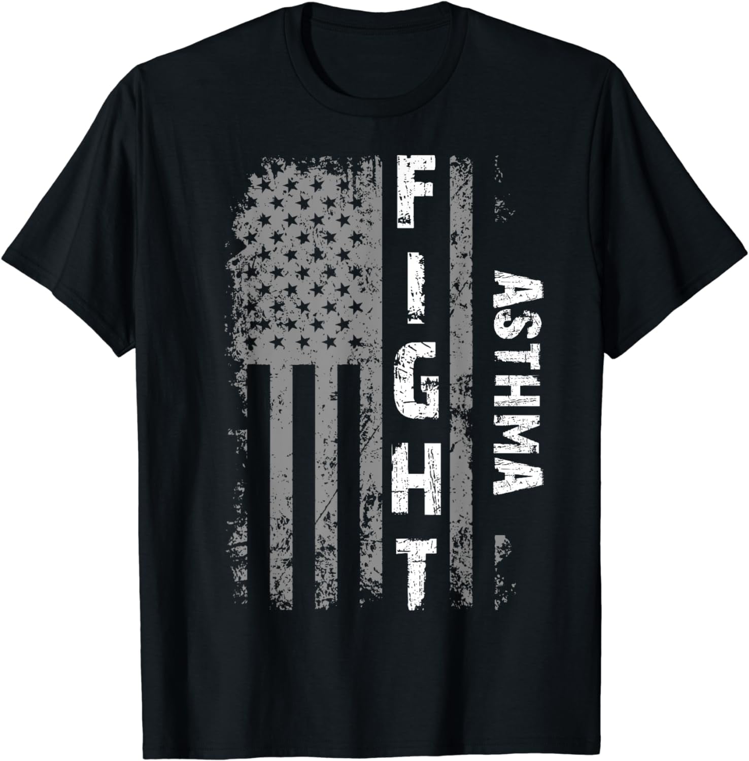 Fight Warrior Asthma US Flag Graphic Asthma Awareness T-Shirt - Walmart.com