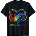 Fight cancer in all and every color rainbow ribbons heart T-Shirt100 ...