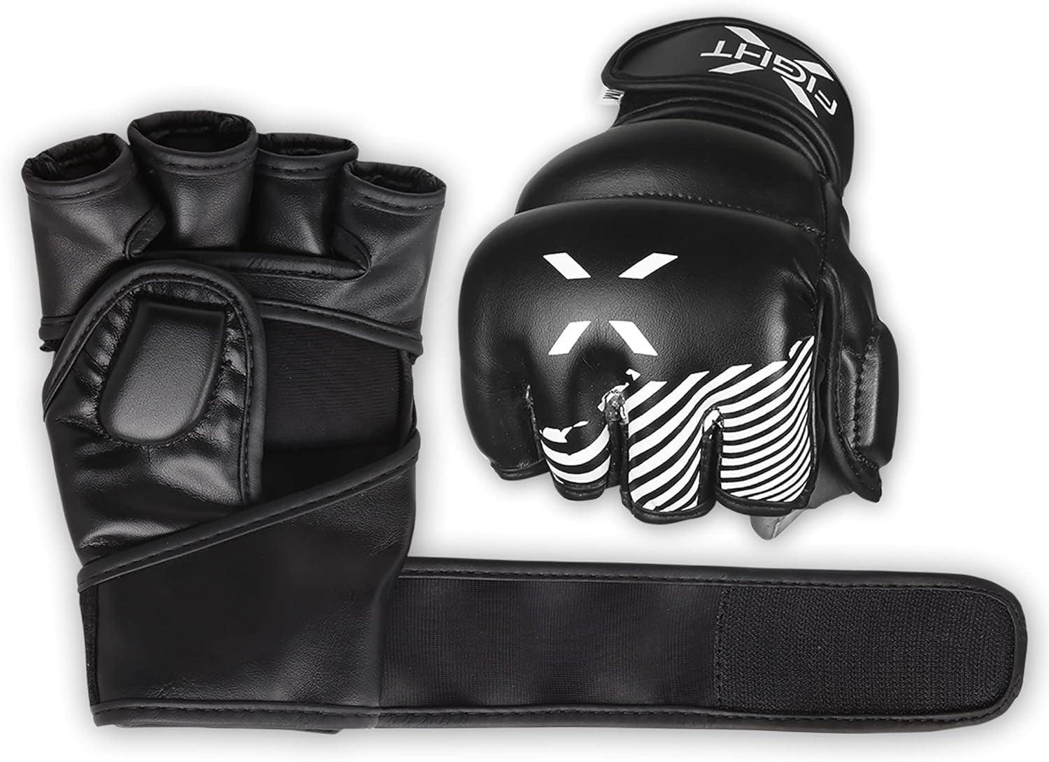 FightX MMA Glove for Adults Grip Wristwrap for Practice Fingerless ...