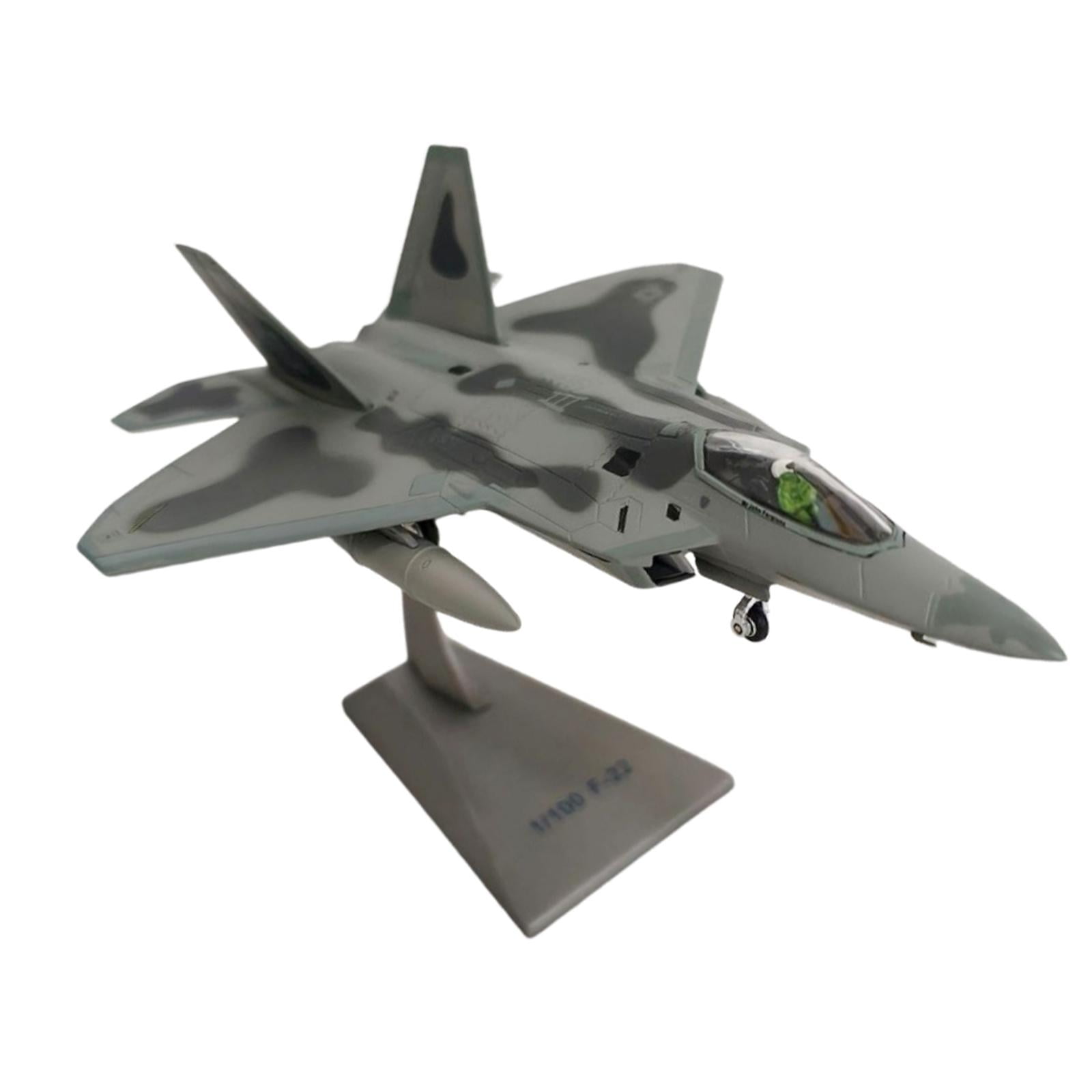 Fighter Airplane Model Diecast Jet Collectible Plane with Display Stand ...