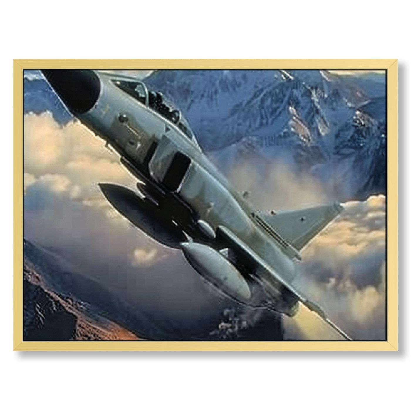 Fighter Aviation MD Phantom II Flying Jet Aircraft Picture Art Print ...