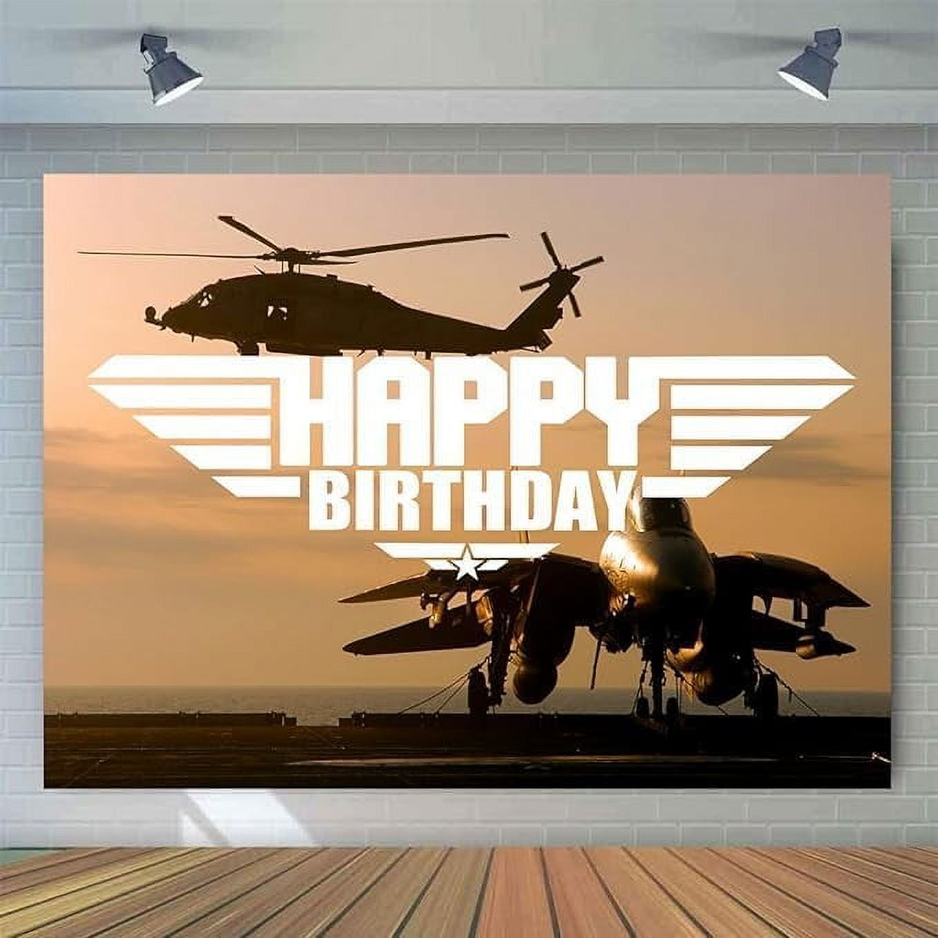 Fighter Birthday Party Decorations, 7 * 5FT Military Fighter Jet ...