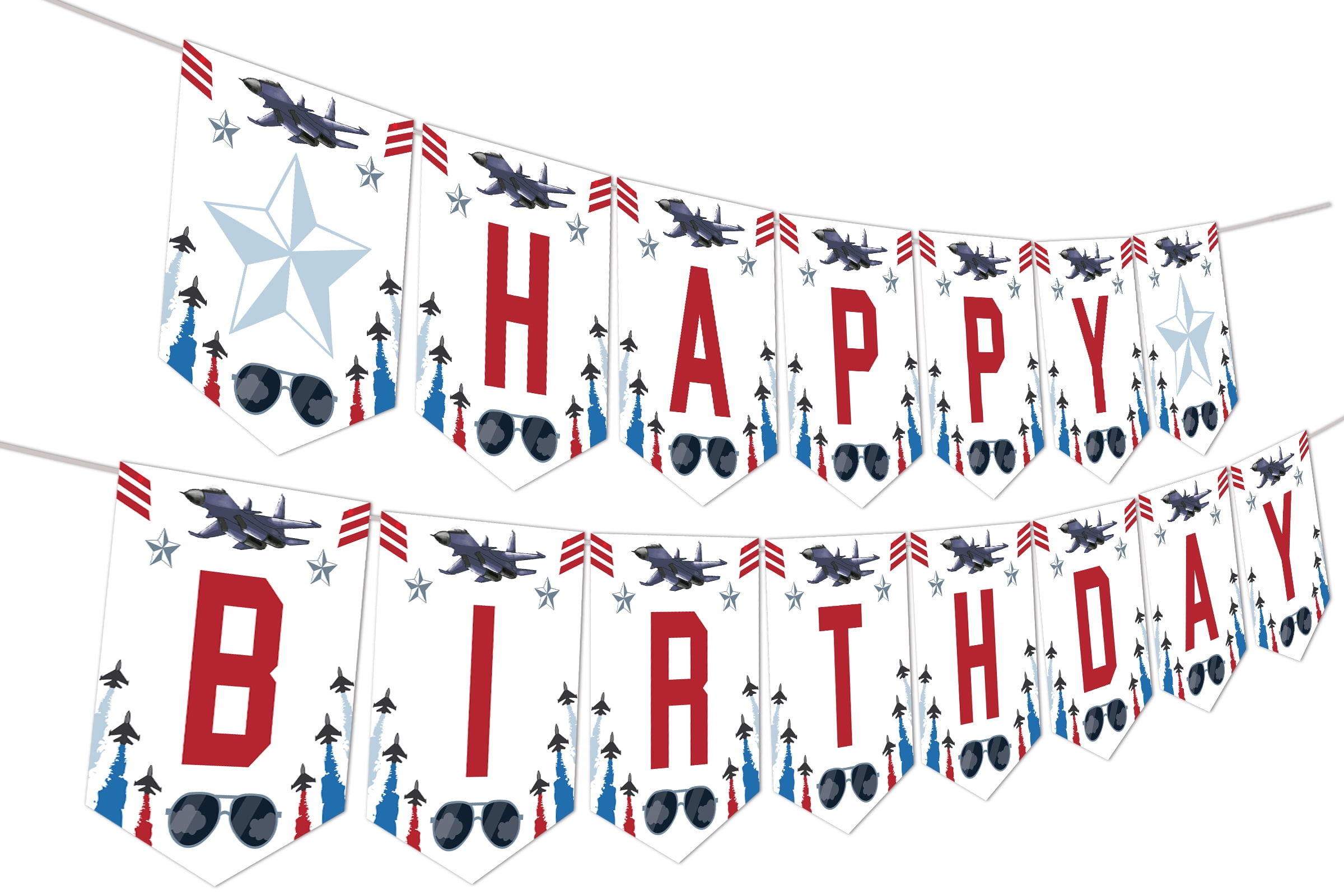 Fighter Jet Birthday Party Decorations, Military Airplane Jet Birthday ...