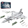 Fighter Jet Building Set, Military Airplane Model Kit 33035, Technical ...