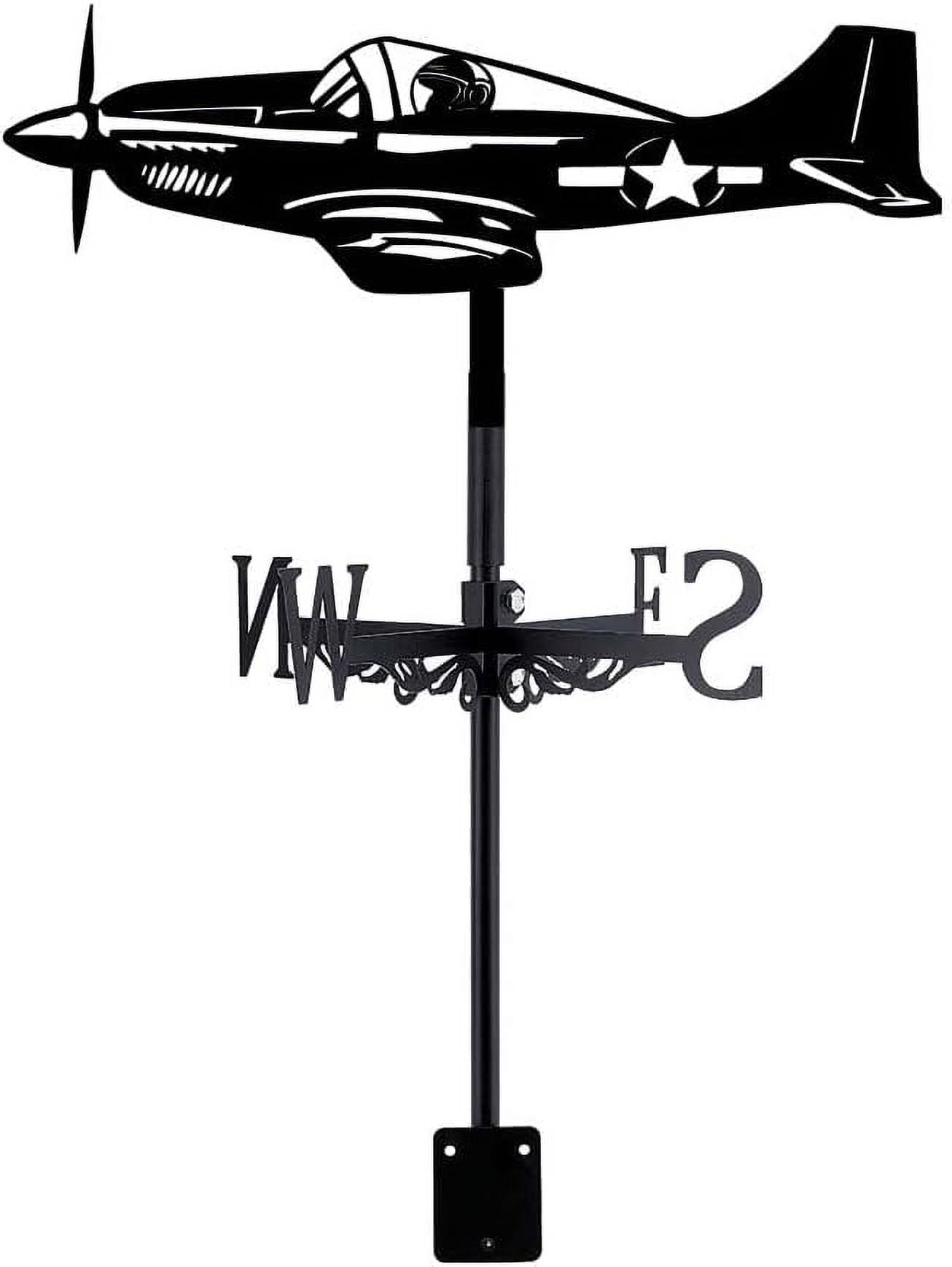 Fighter Jet Iron Weather Vane Plane Metal Weather Vanes Black Wind ...