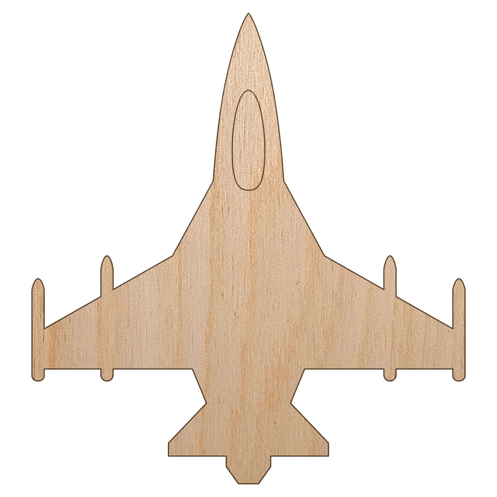 Fighter Jet Military Airplane Wood Shape Unfinished Piece Cutout Craft ...
